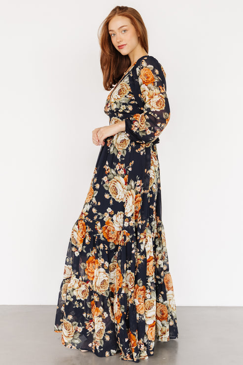 Johanna Chiffon Maxi Dress — Midnight Floral | Baltic Born