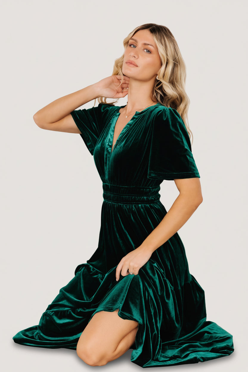 Artemis Velvet Maxi Dress | Emerald – Baltic Born