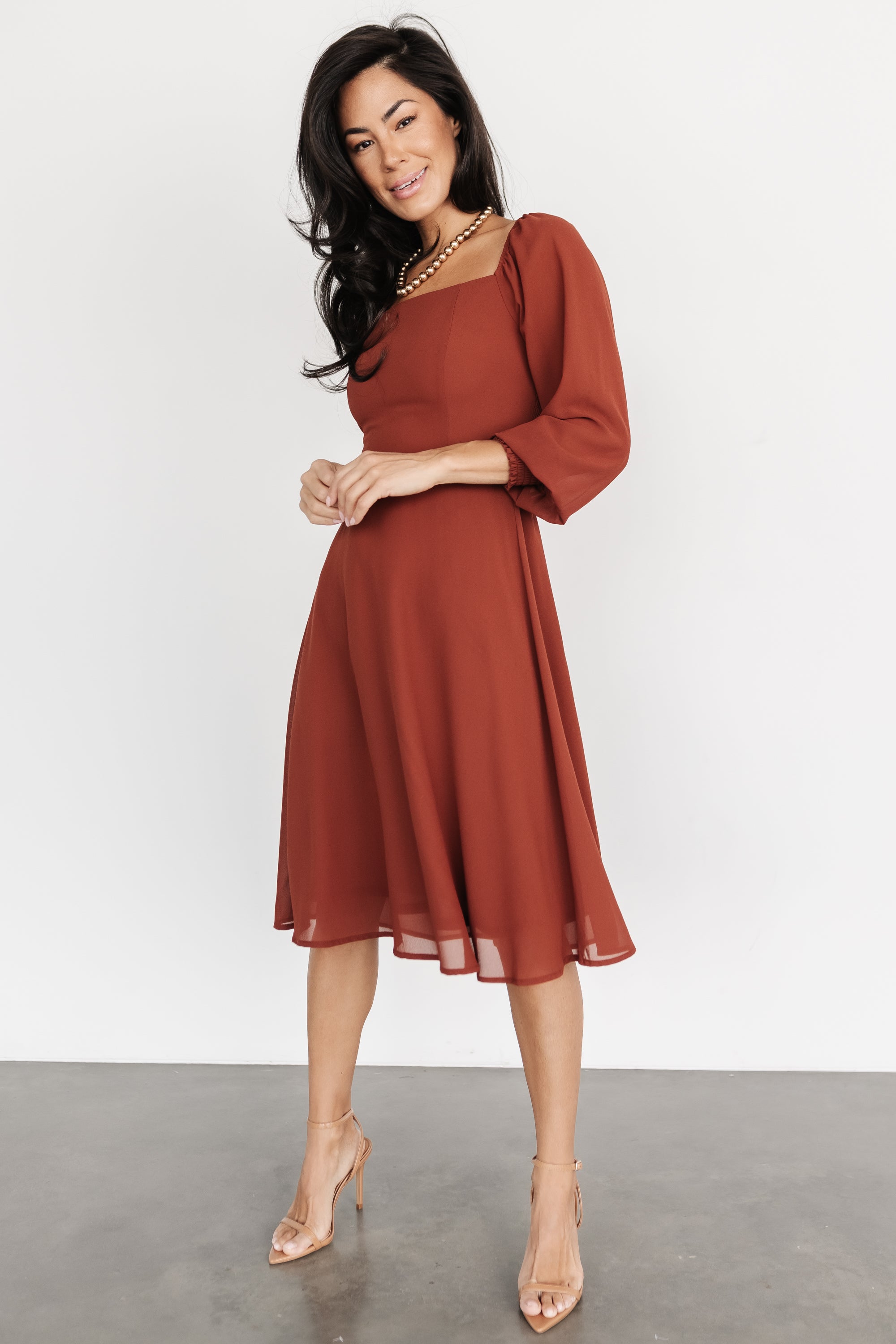 Elise Short Dress | Cinnamon – Baltic Born