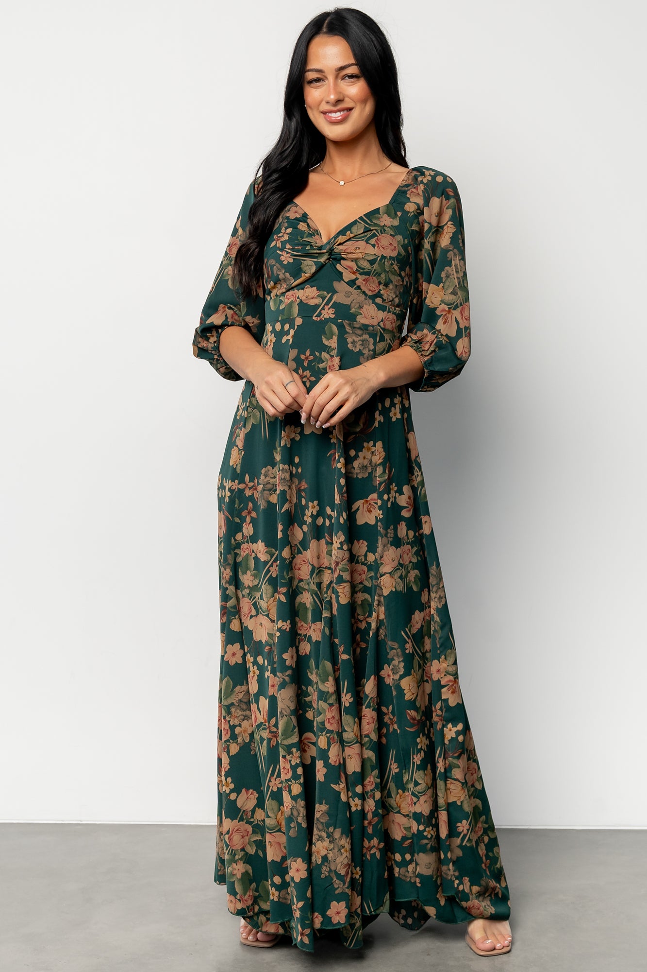 Liesel Maxi Dress | Green + Copper Floral – Baltic Born
