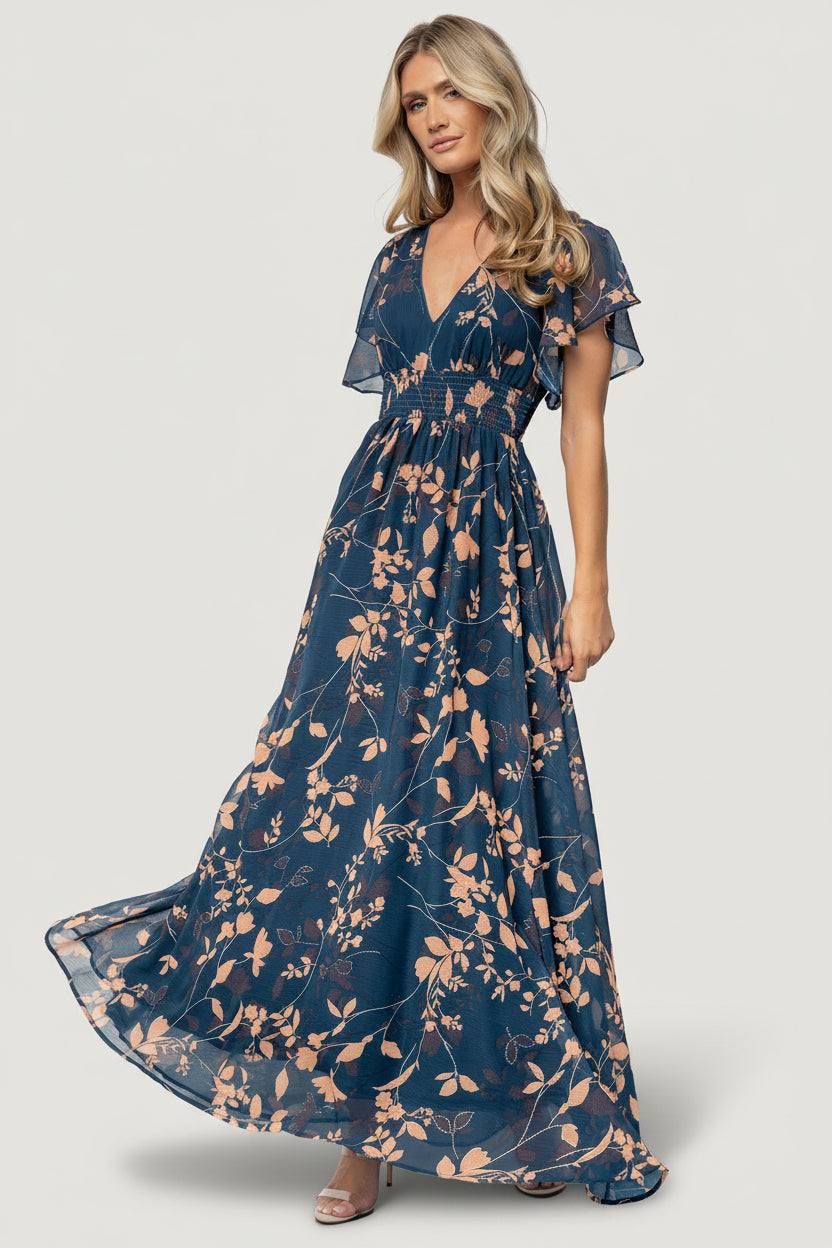 Lynlee Metallic Maxi Dress | Topaz – Baltic Born