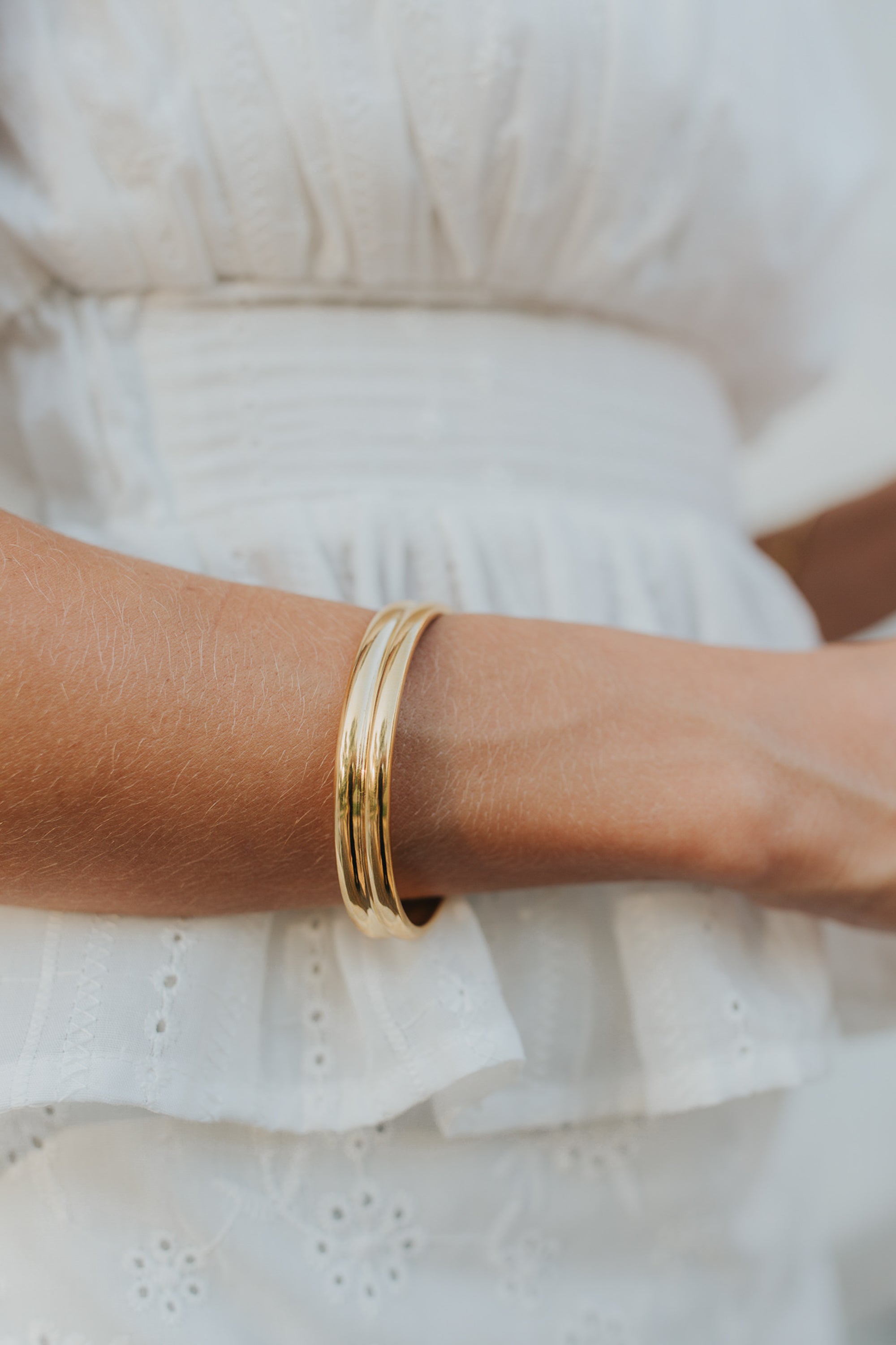 Bailey Band 18K Gold Over Titanium Cuff | Baltic Born