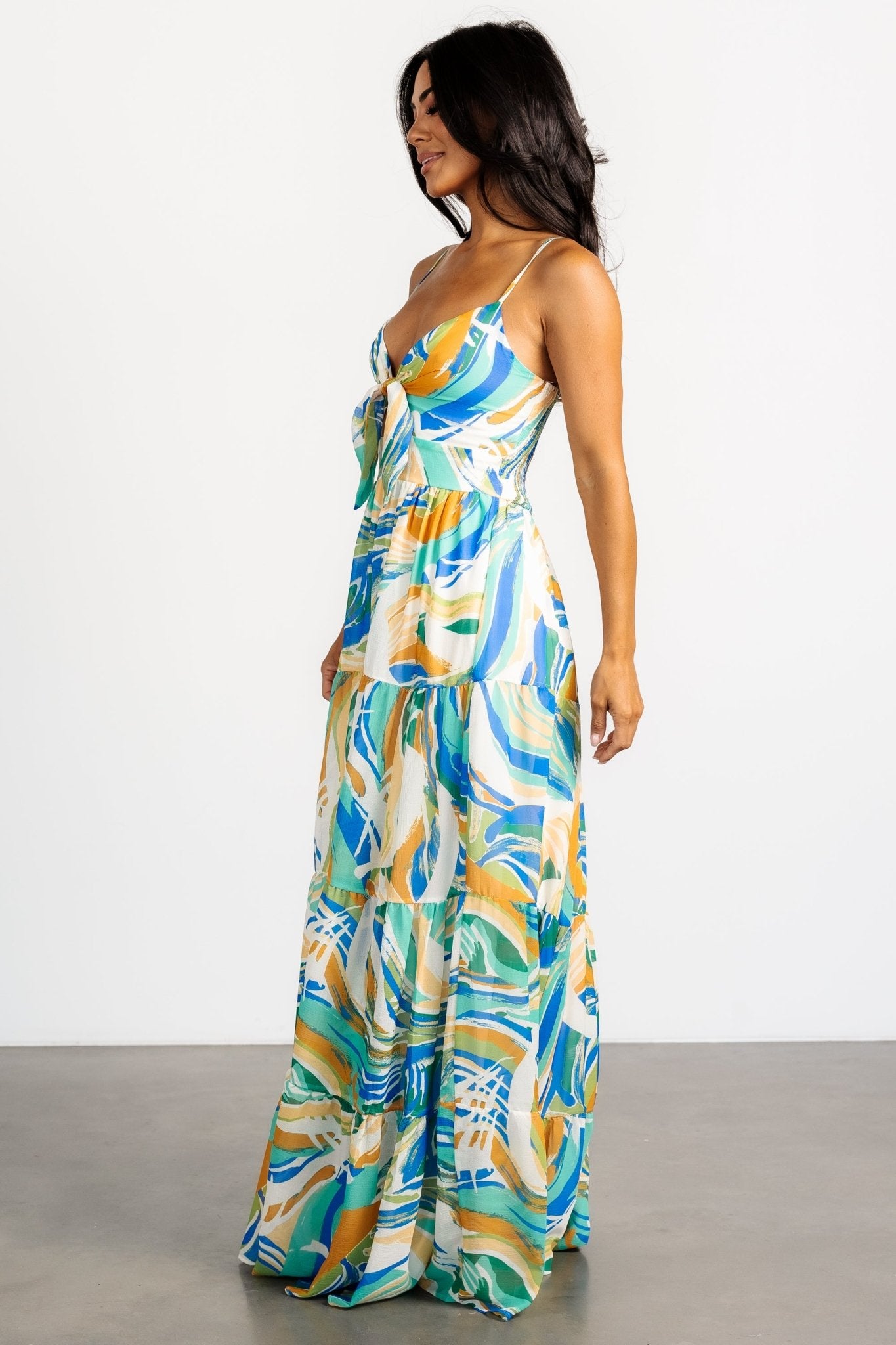 Alexis Maxi Dress | Blue Multi Print | Baltic Born