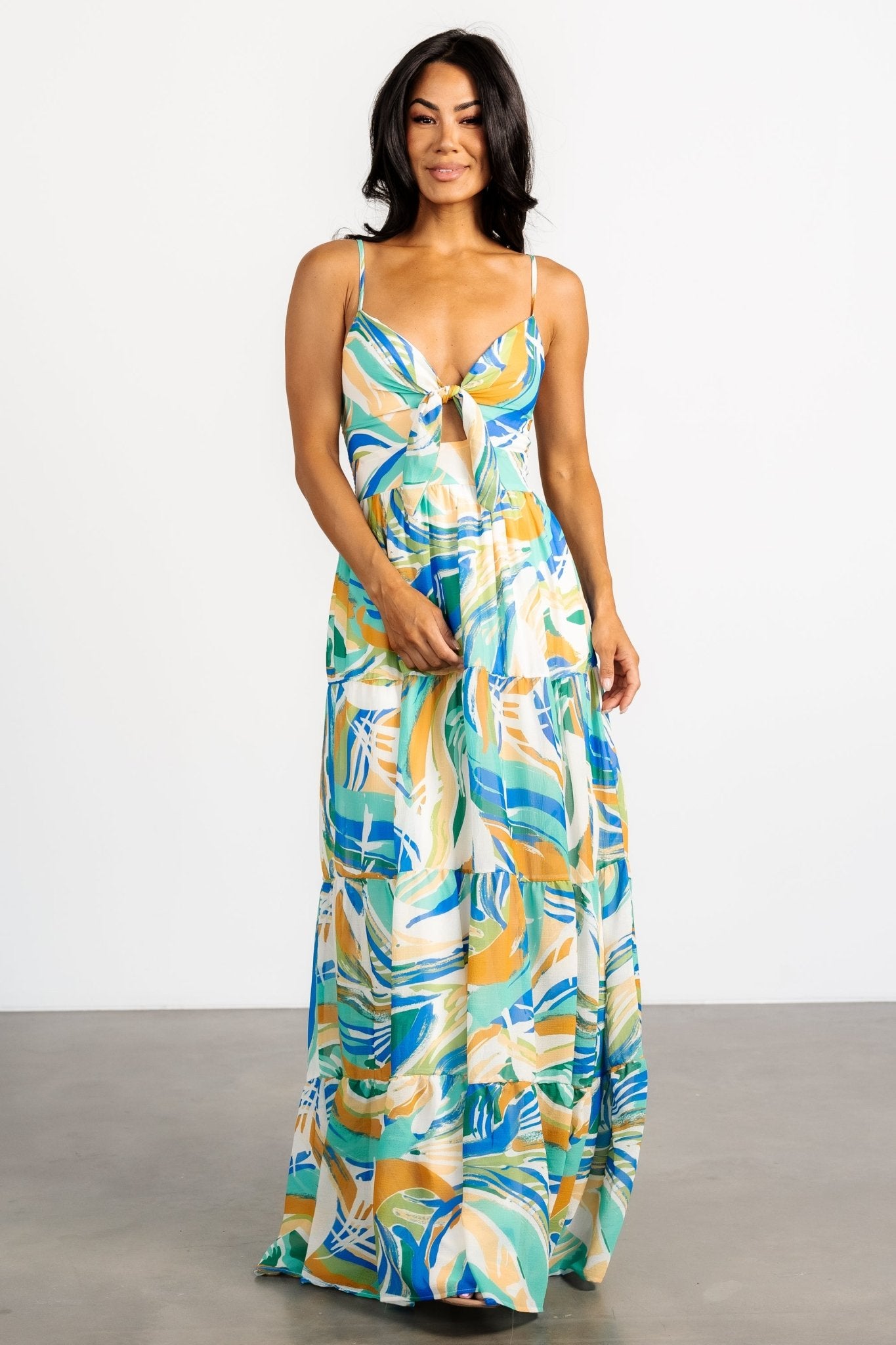 Alexis Maxi Dress | Blue Multi Print | Baltic Born