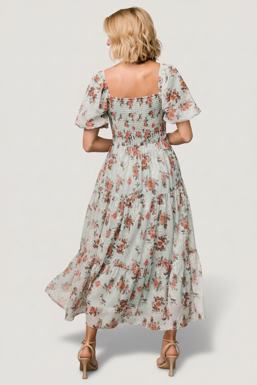 Annabeth Midi Dress | Eucalyptus Floral – Baltic Born