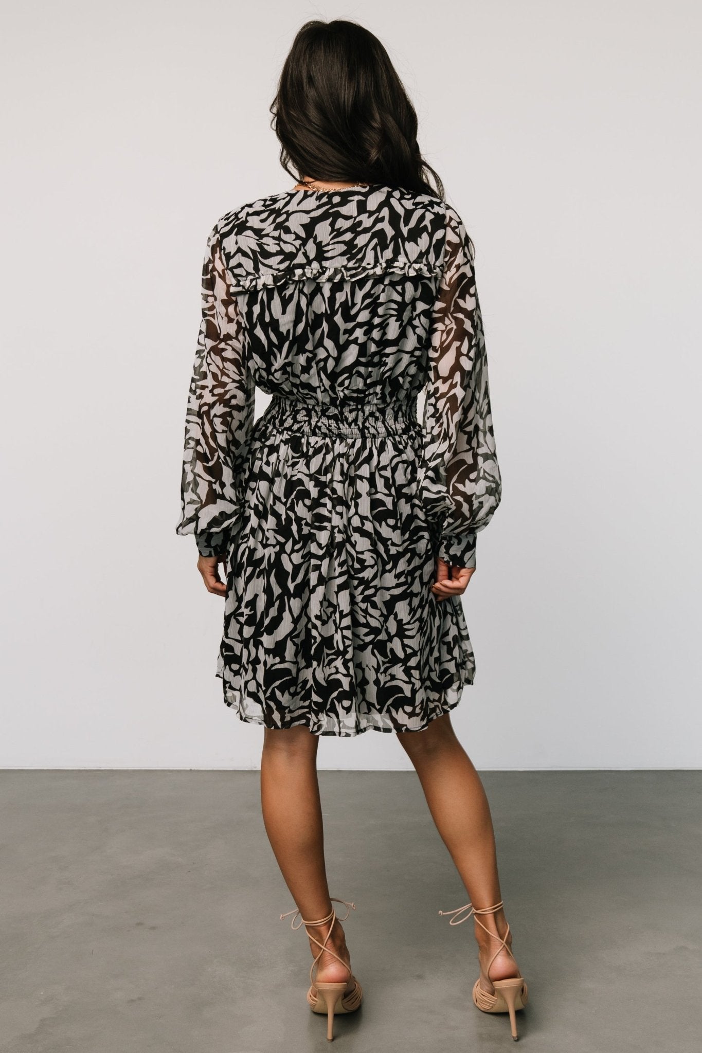 Anne Short Dress | Black Print – Baltic Born