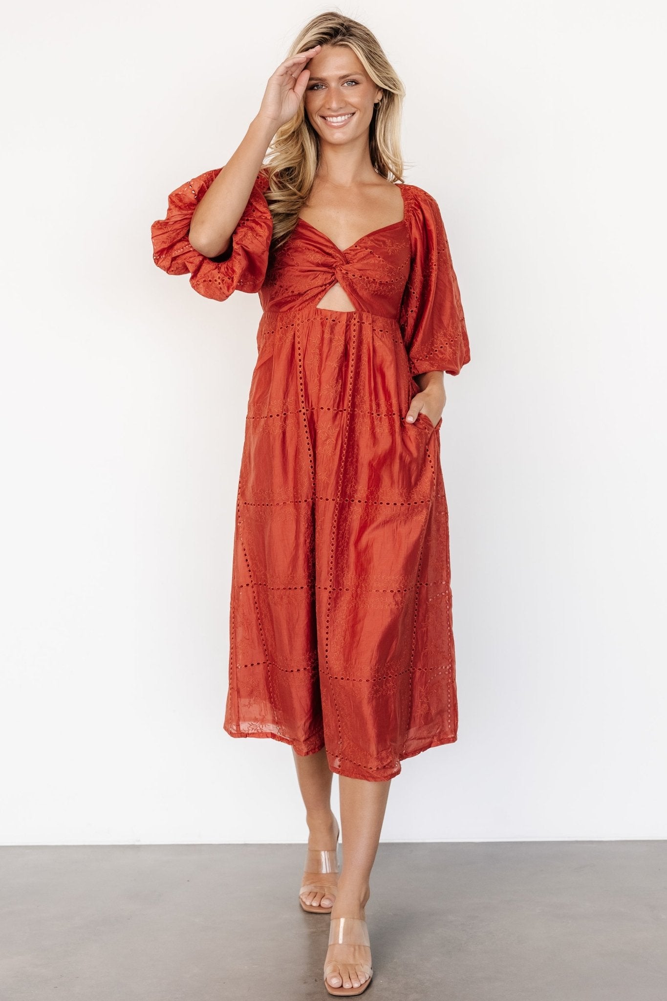 Brynn Midi Dress | Rust | Baltic Born