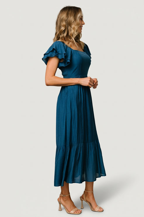 Buttercup Midi Dress | Deep Blue – Baltic Born