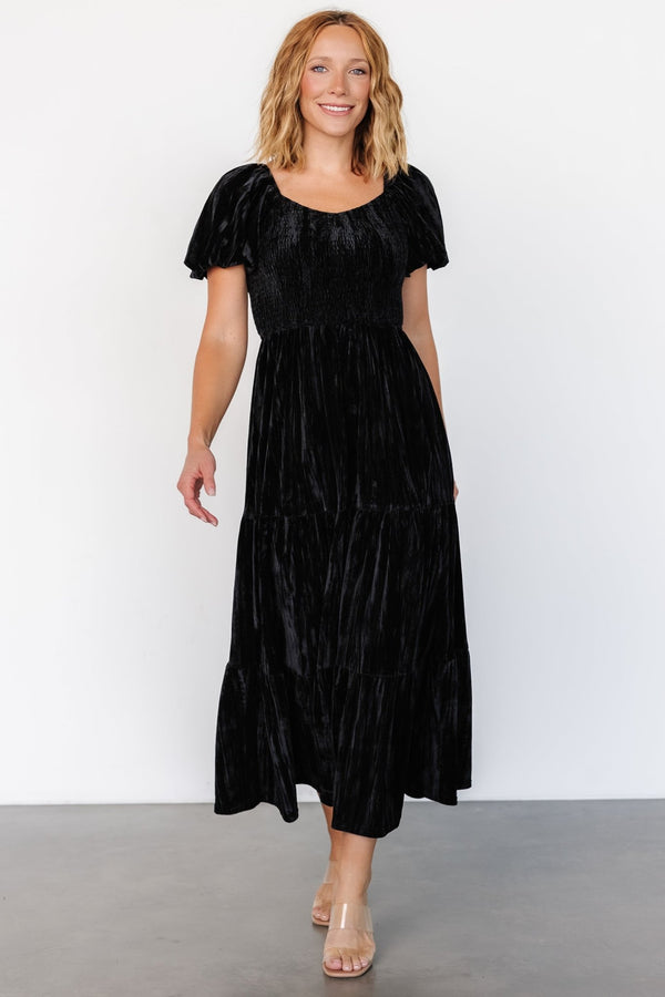 Colleen Velvet Maxi Dress | Black – Baltic Born