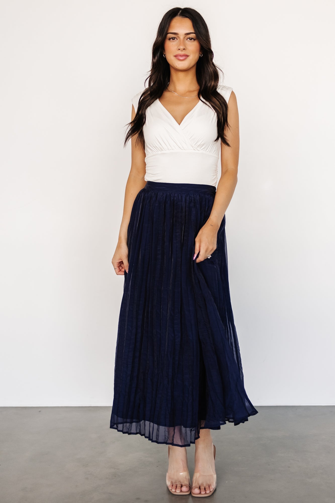Cyra Midi Skirt | Navy – Baltic Born