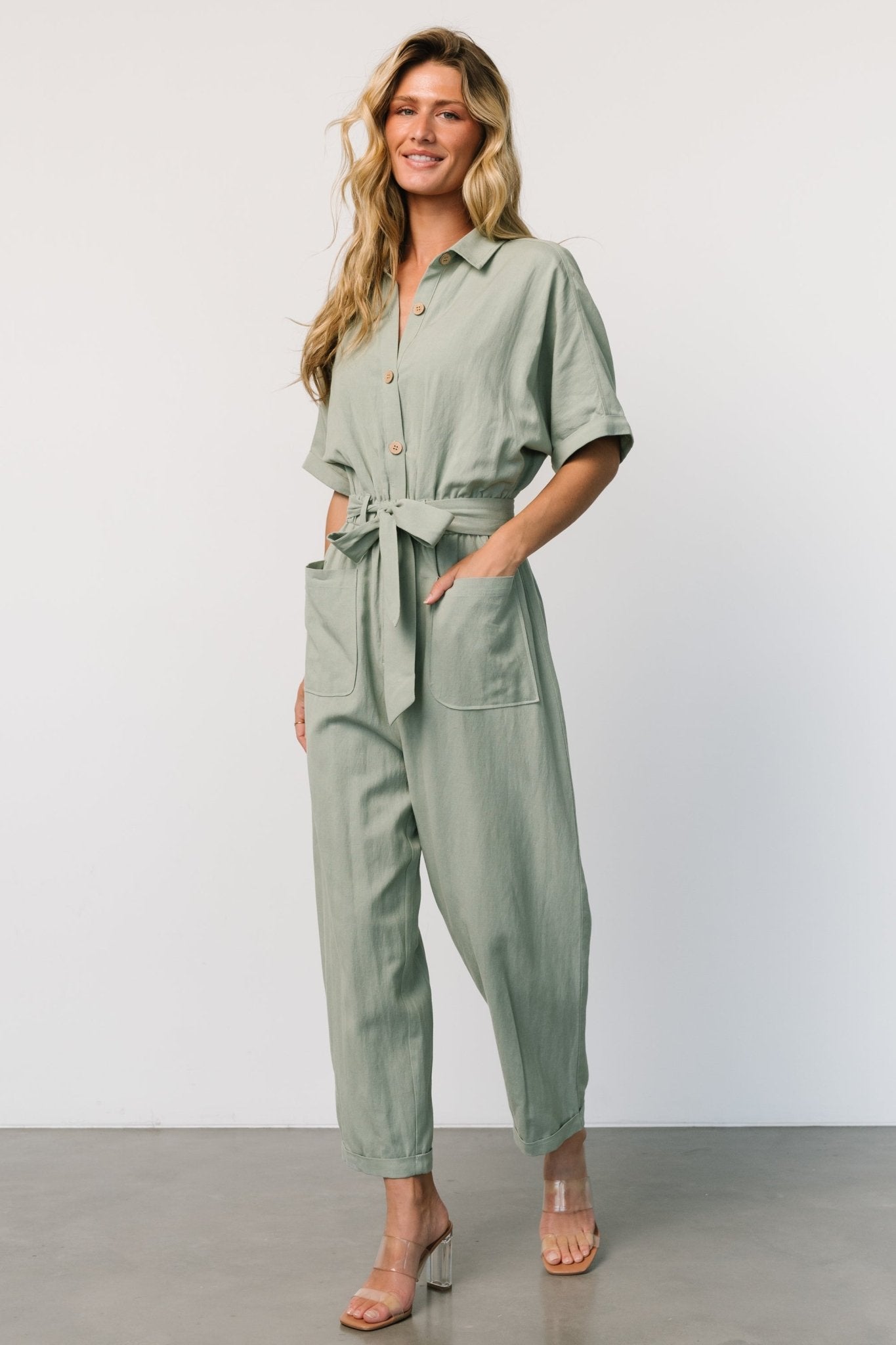 Dallas Button Up Jumpsuit | Black | Baltic Born