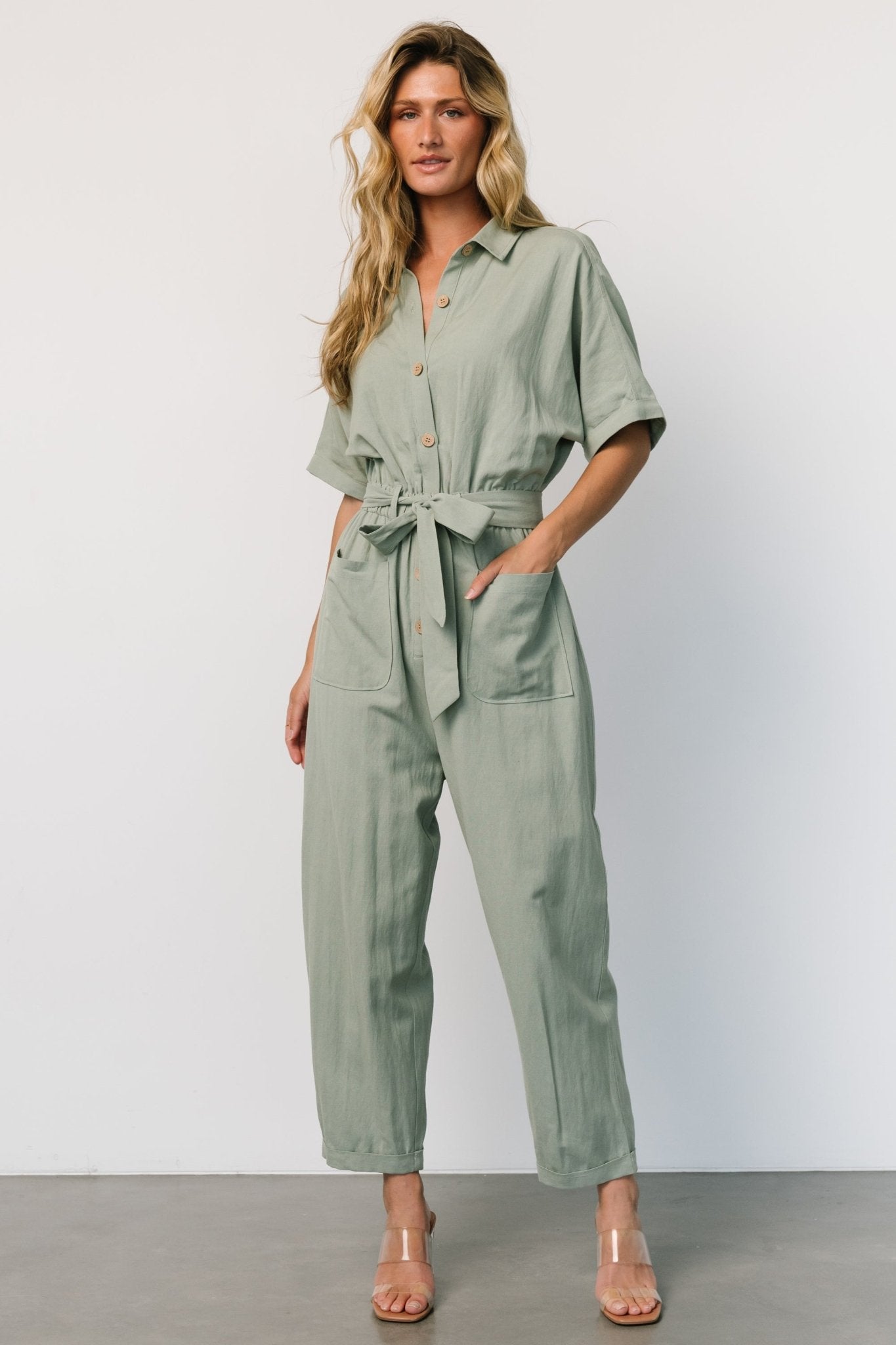 Dallas Button Up Jumpsuit | Black | Baltic Born