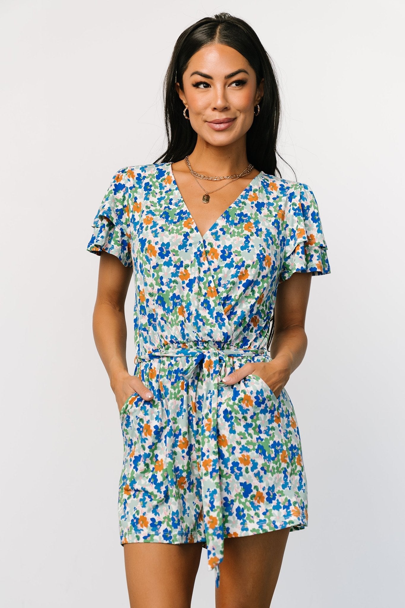 Daytona Romper | Blue + Green Multi – Baltic Born