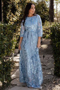 Destiny Sequin Maxi Dress | Blue | Baltic Born