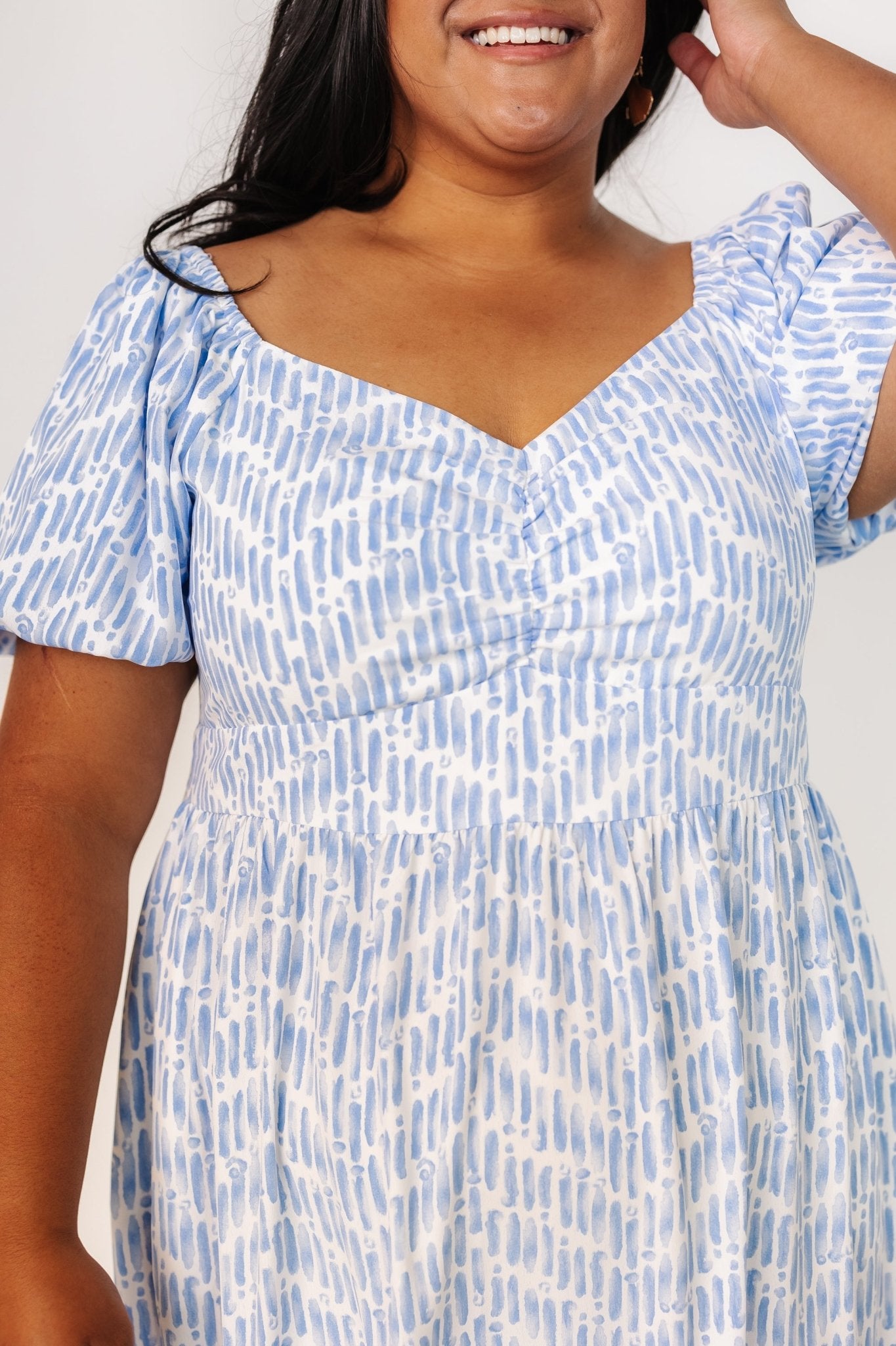 Durban Maxi Dress | Dusty Blue Print | Baltic Born