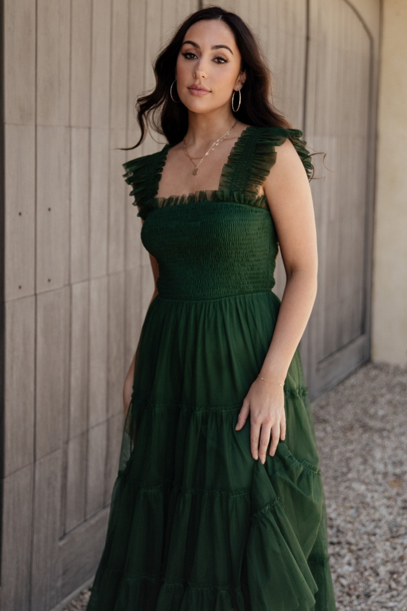 Emma Smocked Tulle Dress | Dusty Rose | Baltic Born