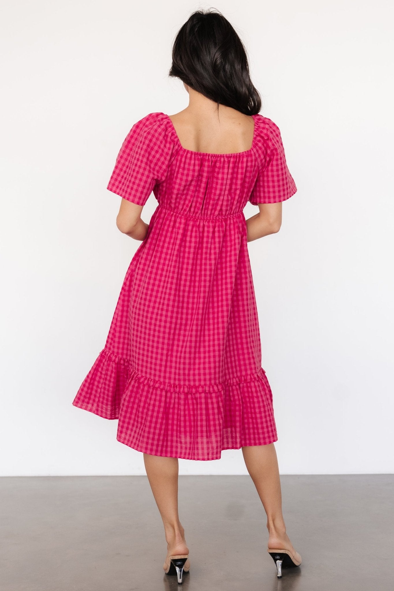 Erica Dress | Pink Gingham Print – Baltic Born