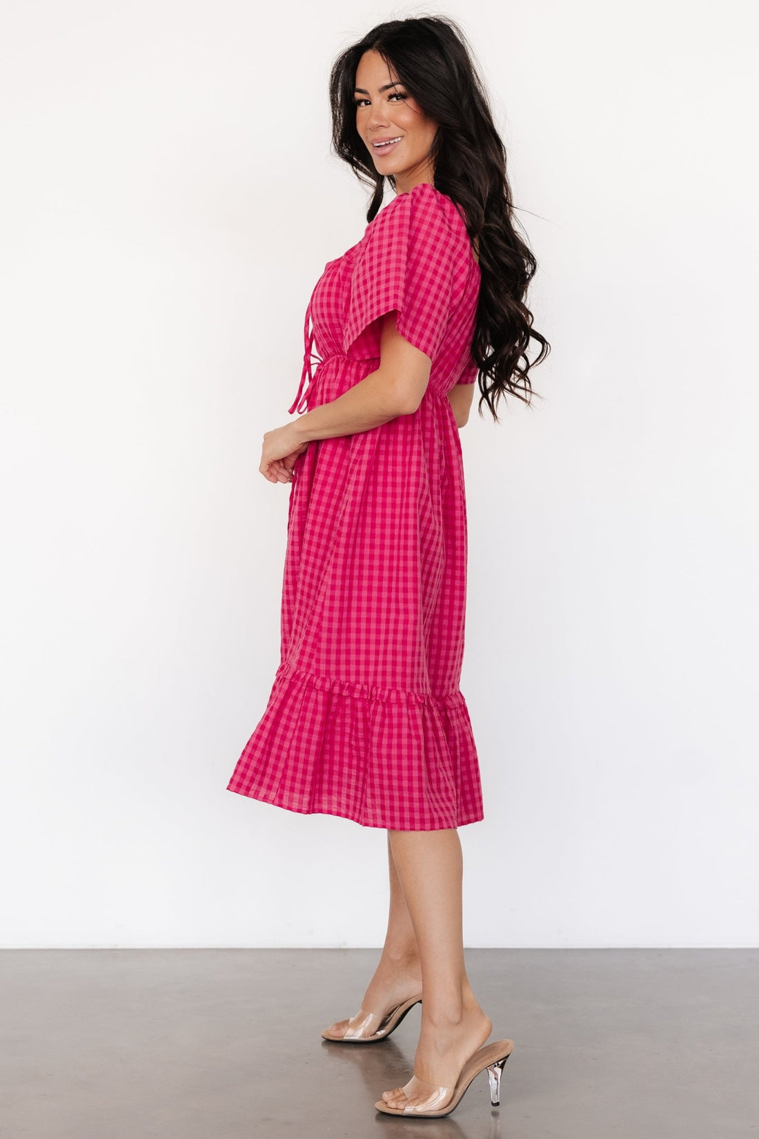 Erica Dress | Pink Gingham Print – Baltic Born