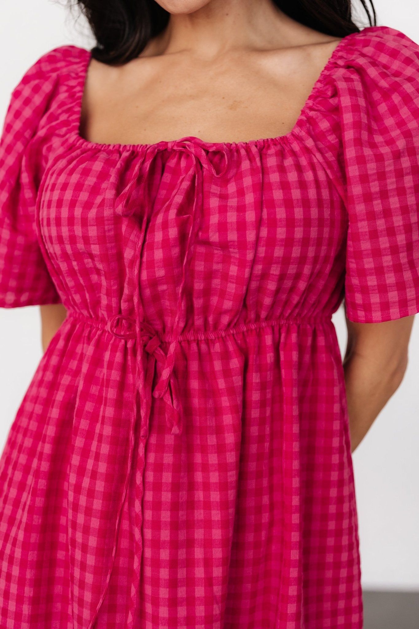 Erica Dress | Pink Gingham Print – Baltic Born
