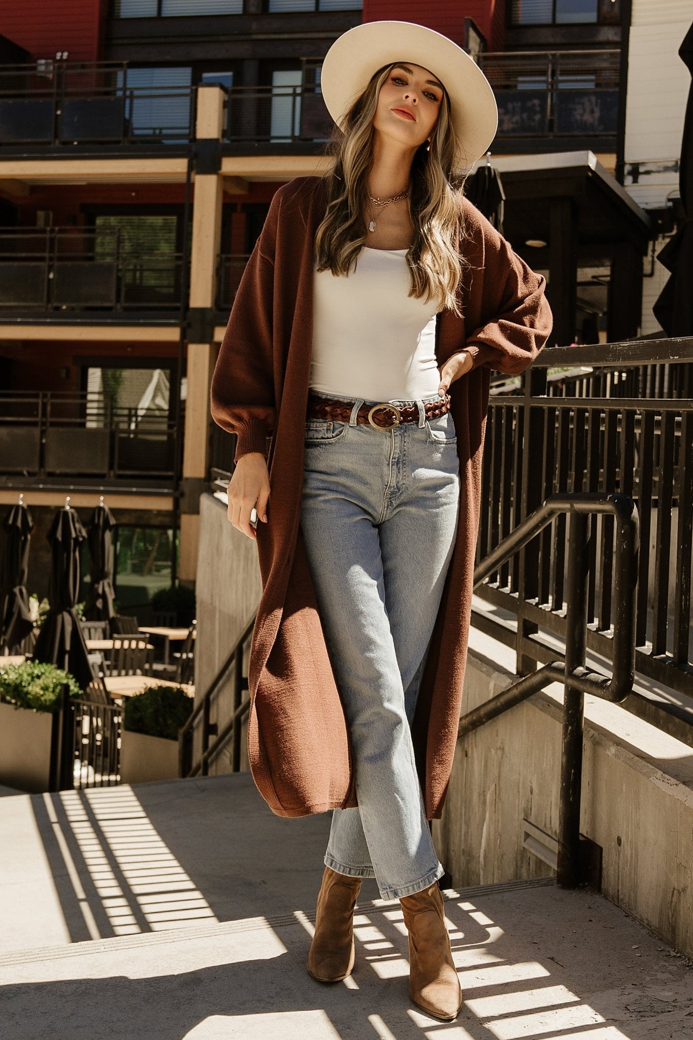 Ethel Long Cardigan | Dark Brown | Baltic Born