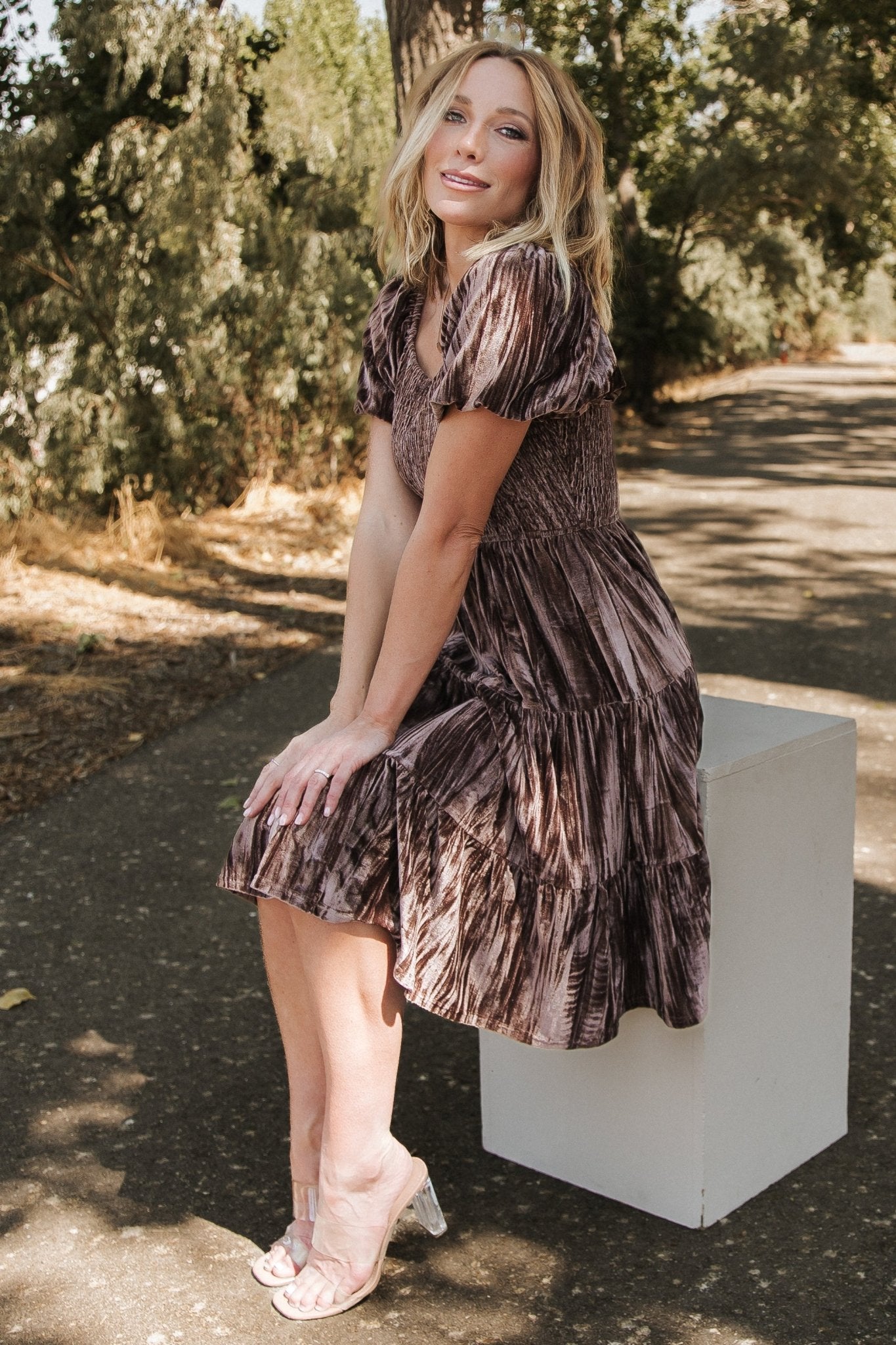 Fay Velvet Midi Dress | Cocoa – Baltic Born