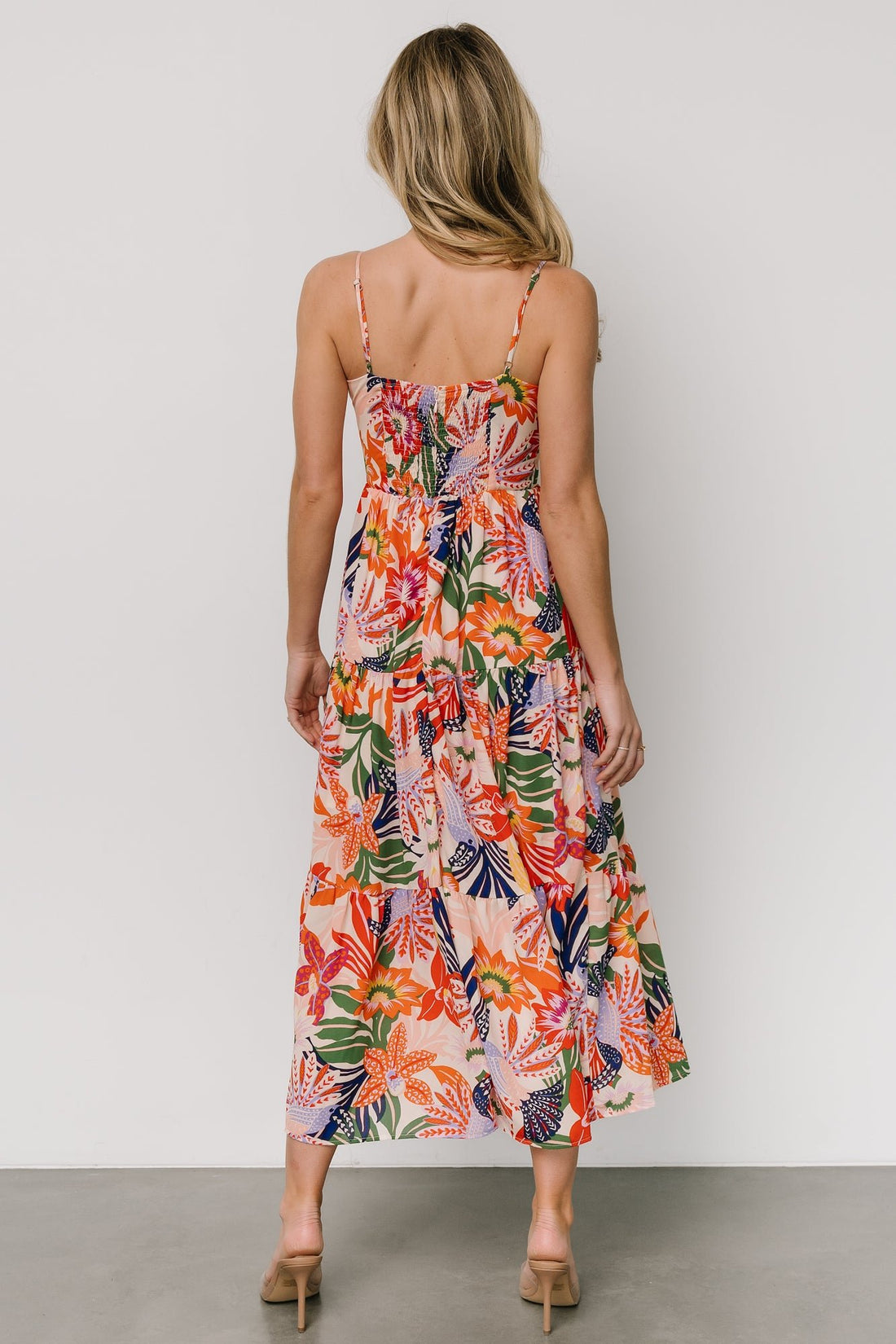Jaide Midi Dress - Multi Botanical Print | Baltic Born