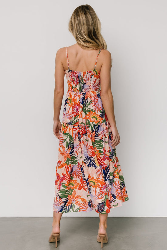 Jaide Midi Dress - Multi Botanical Print | Baltic Born