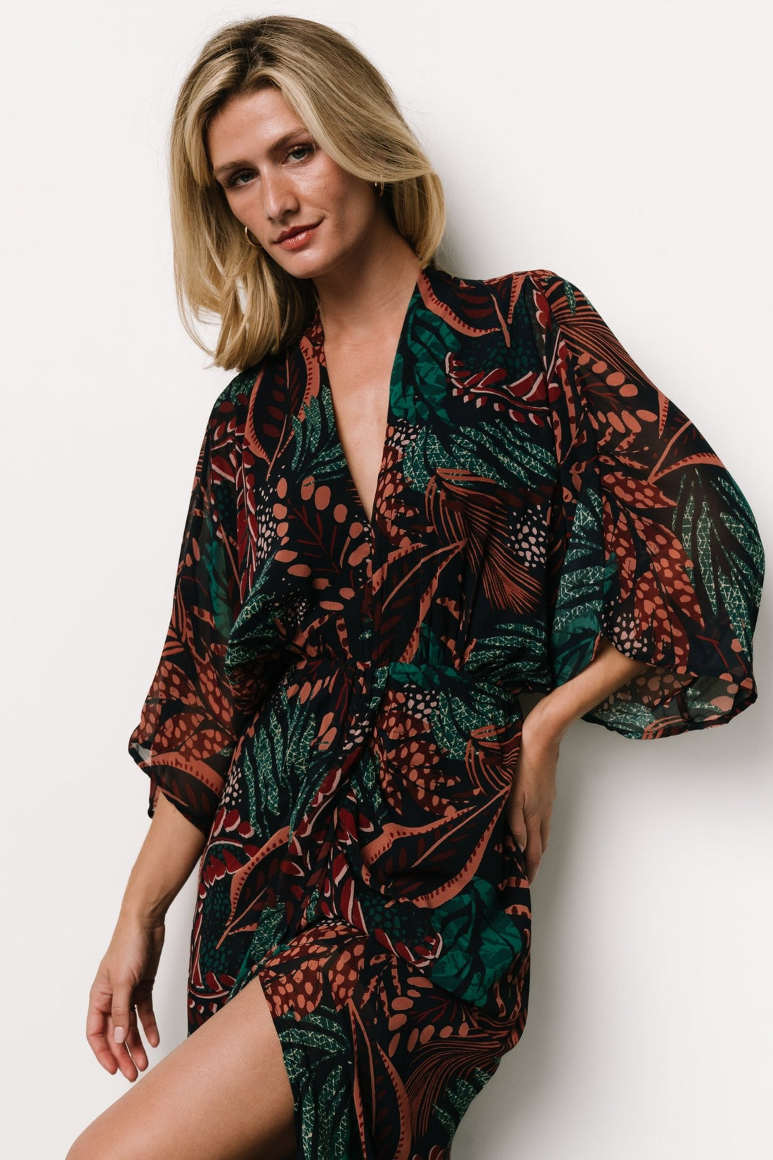 Johana Midi Dress | Midnight Multi Print – Baltic Born
