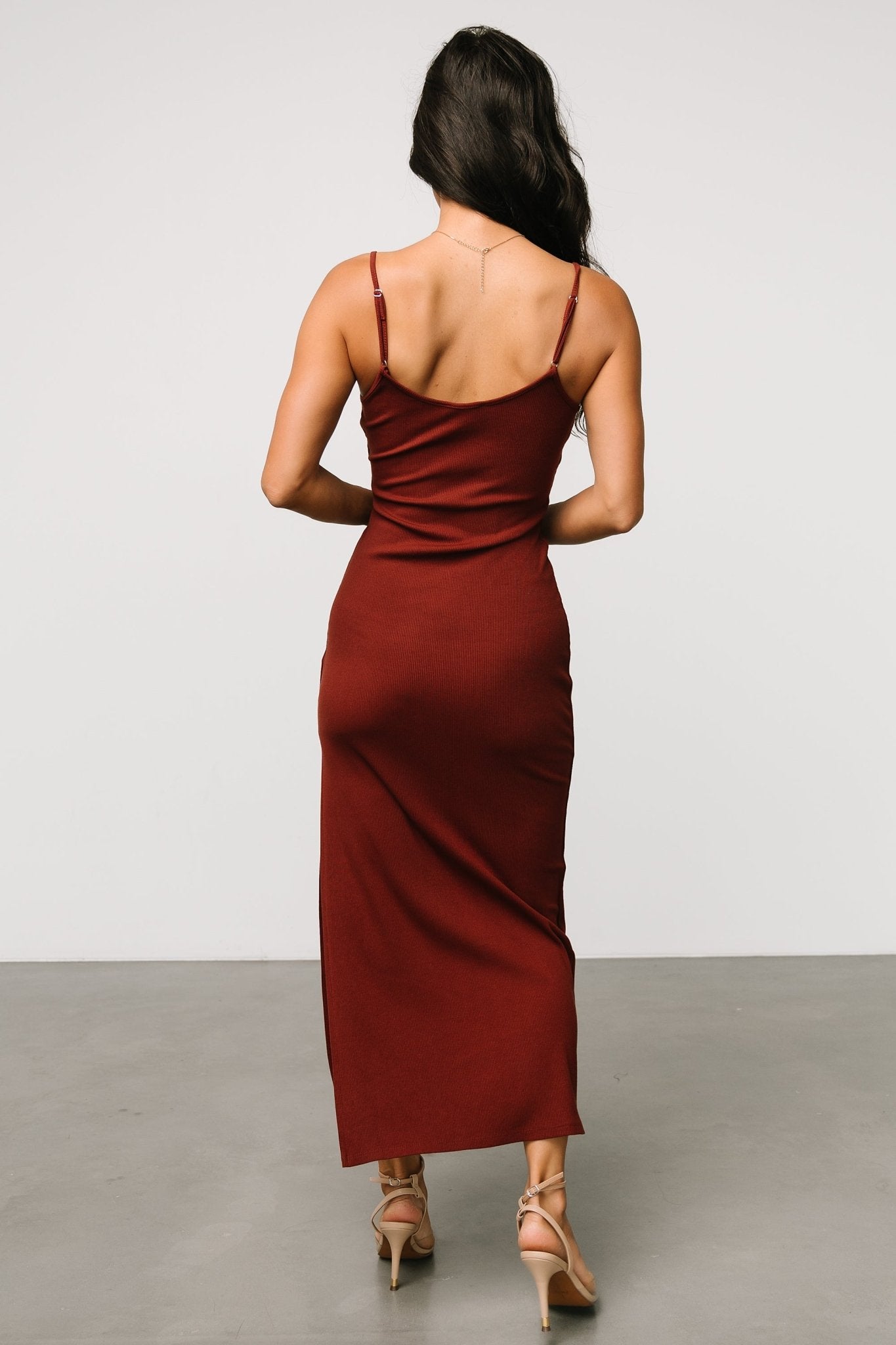 Kade Bodycon Tank Dress | Auburn Brown – Baltic Born