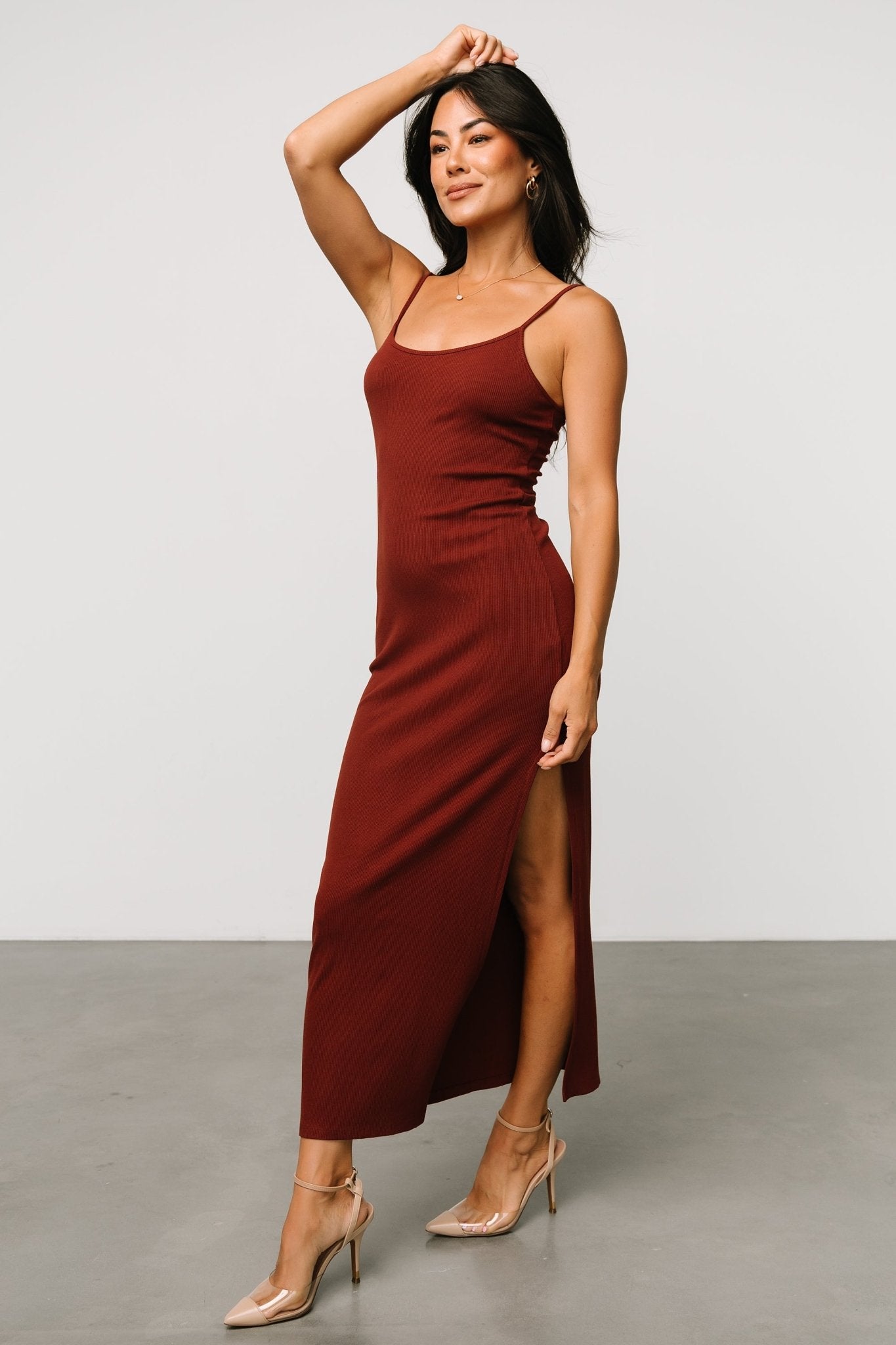 Kade Bodycon Tank Dress | Auburn Brown – Baltic Born