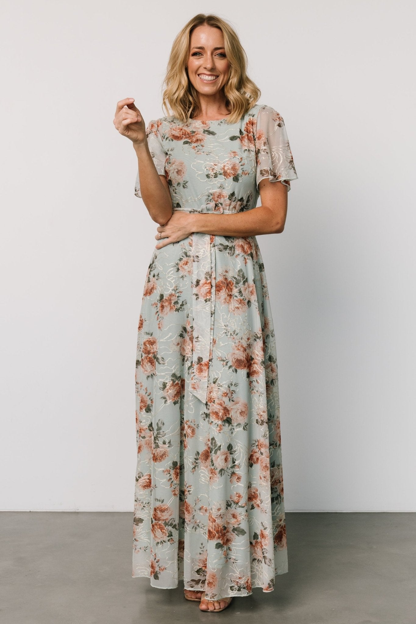 Katalaya Maxi Dress | Sage + Gold | Baltic Born