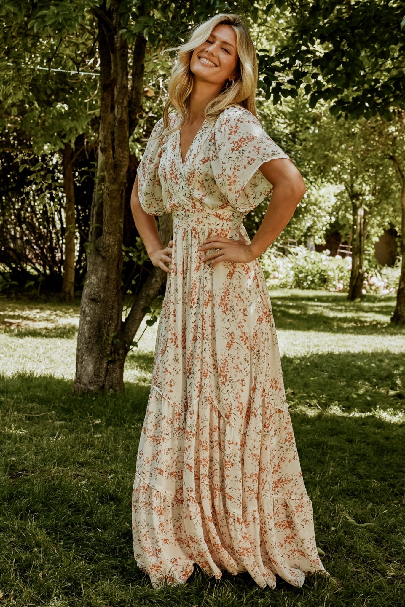 Katherine Maxi Dress | Dusty Green Floral | Baltic Born