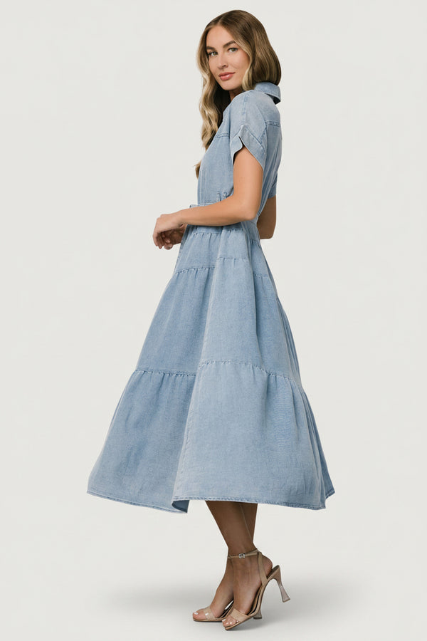 Logan Button Up Dress | Denim – Baltic Born