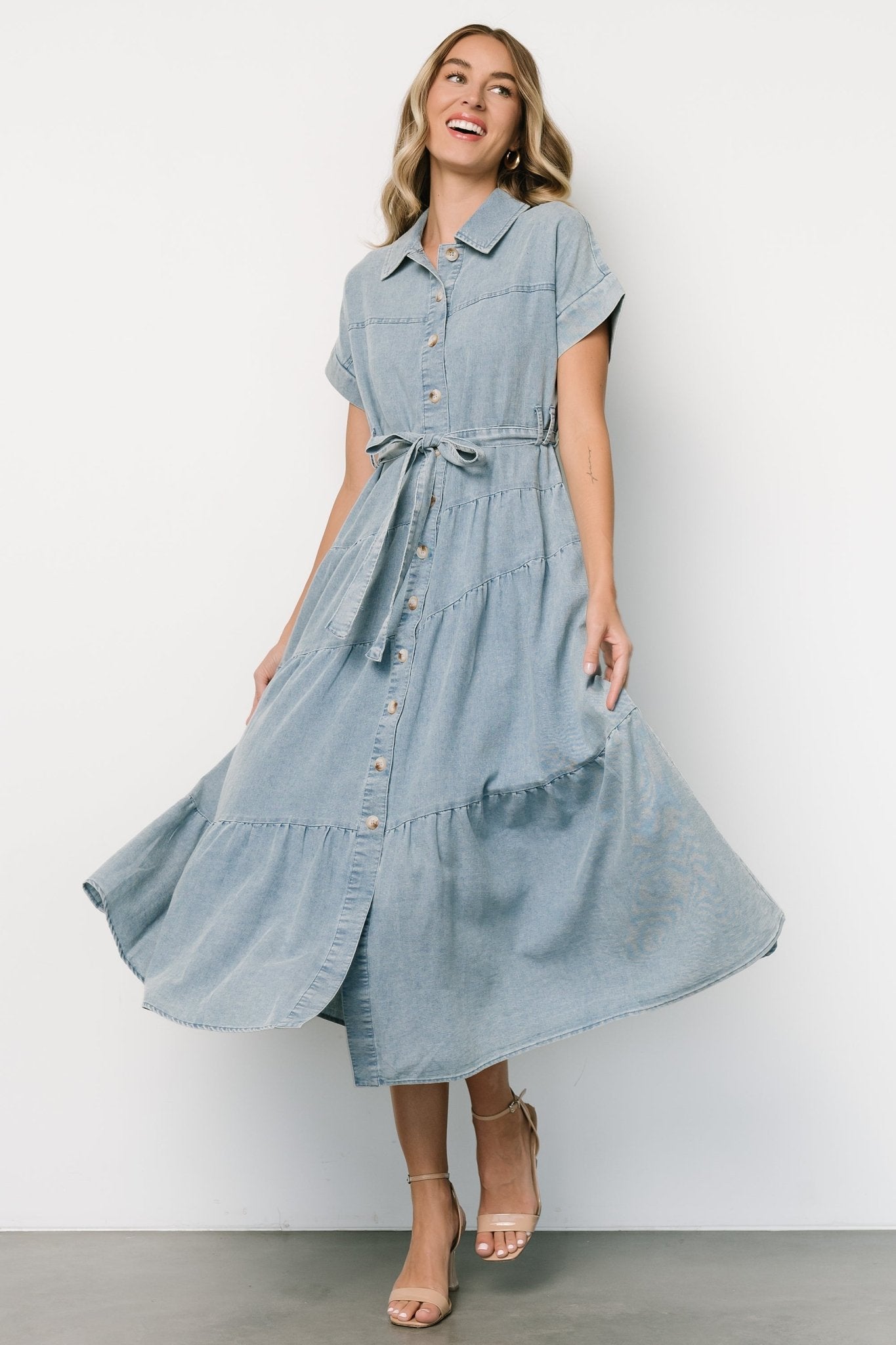 Logan Button Up Dress | Denim – Baltic Born