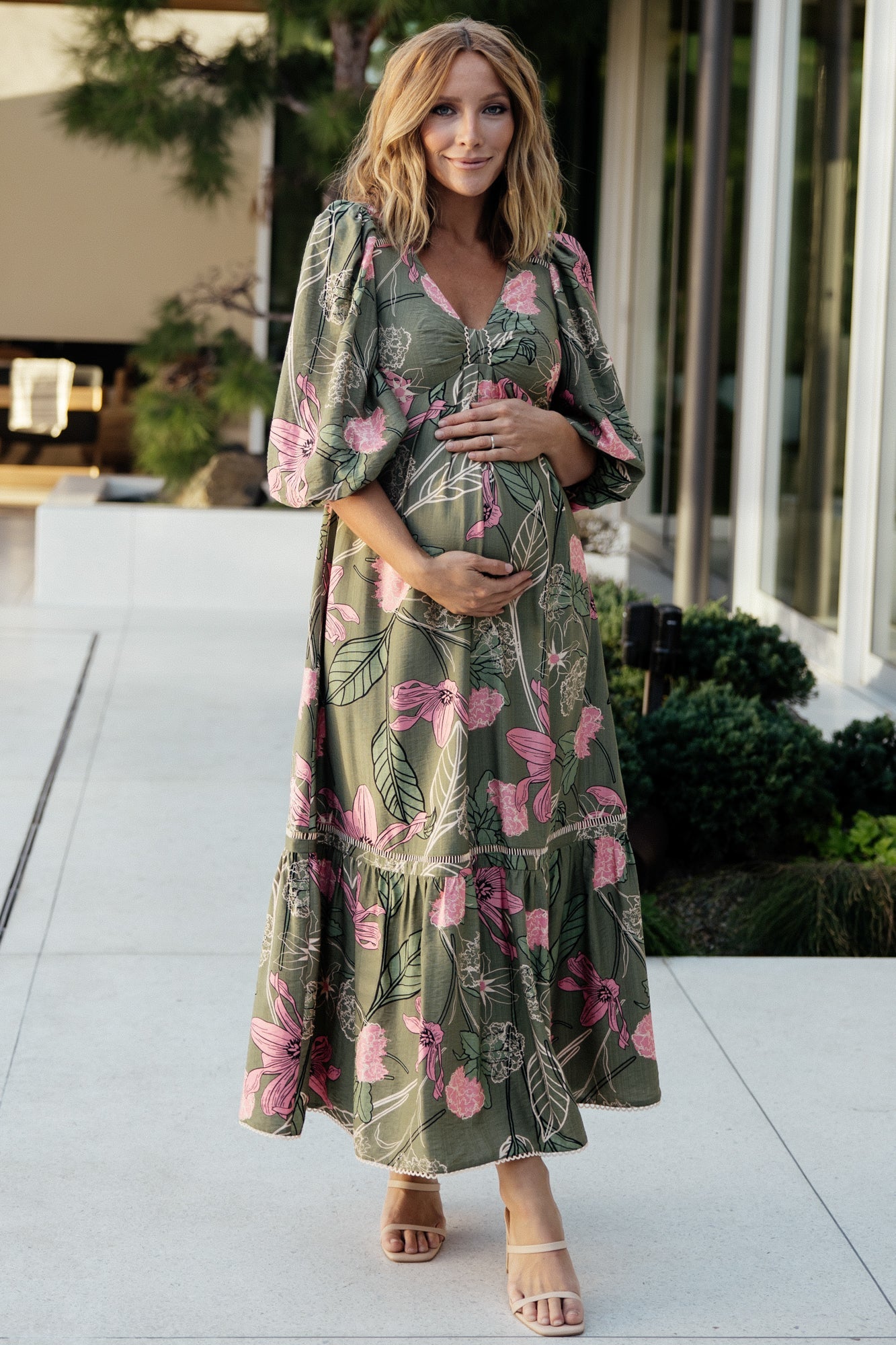Lonna Dress | Olive + Fuschia Floral – Baltic Born