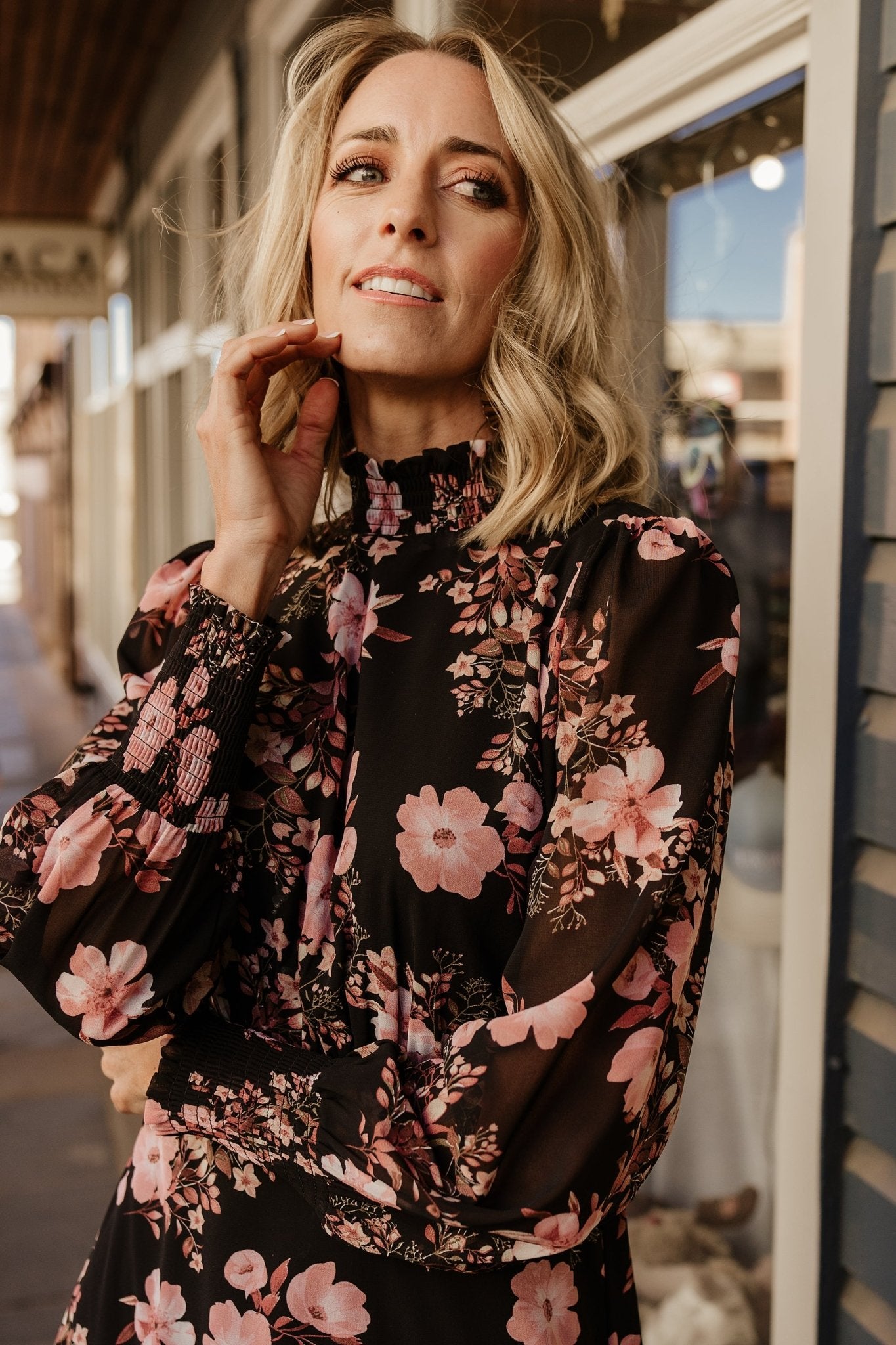 Luciana Maxi Dress | Black + Mauve | Baltic Born