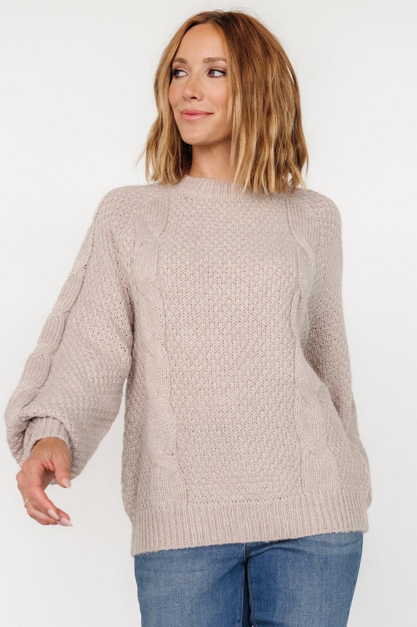 Lukas Cable Knit Sweater | Camel | Baltic Born