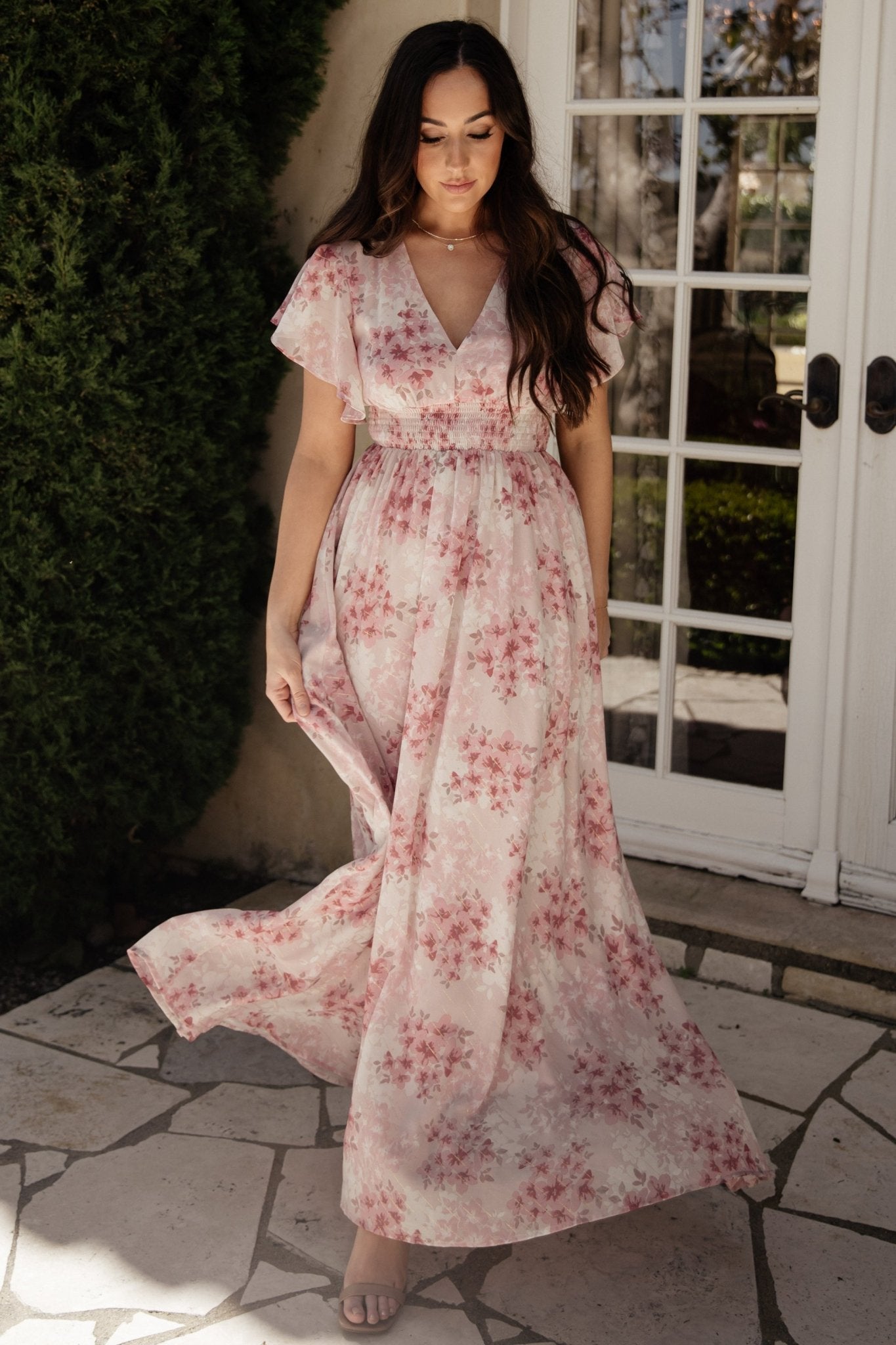 Lynlee Metallic Maxi Dress | Pink Multi | Baltic Born