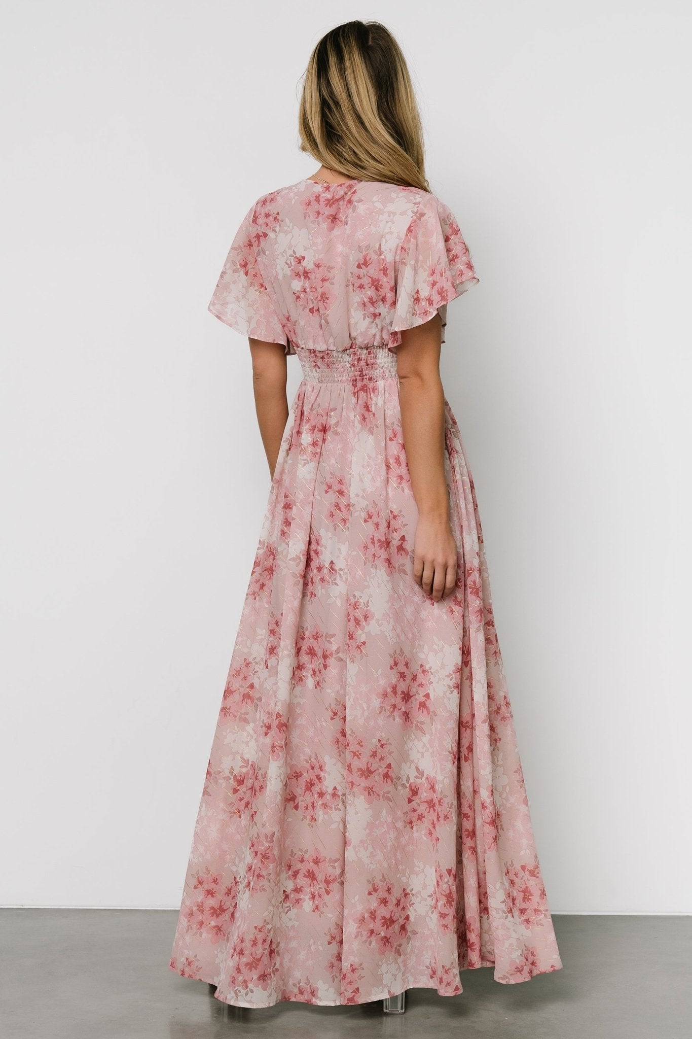 Lynlee Metallic Maxi Dress | Pink Multi – Baltic Born