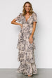 Montaigne Ruffle Maxi Dress | Beige + Slate Floral – Baltic Born
