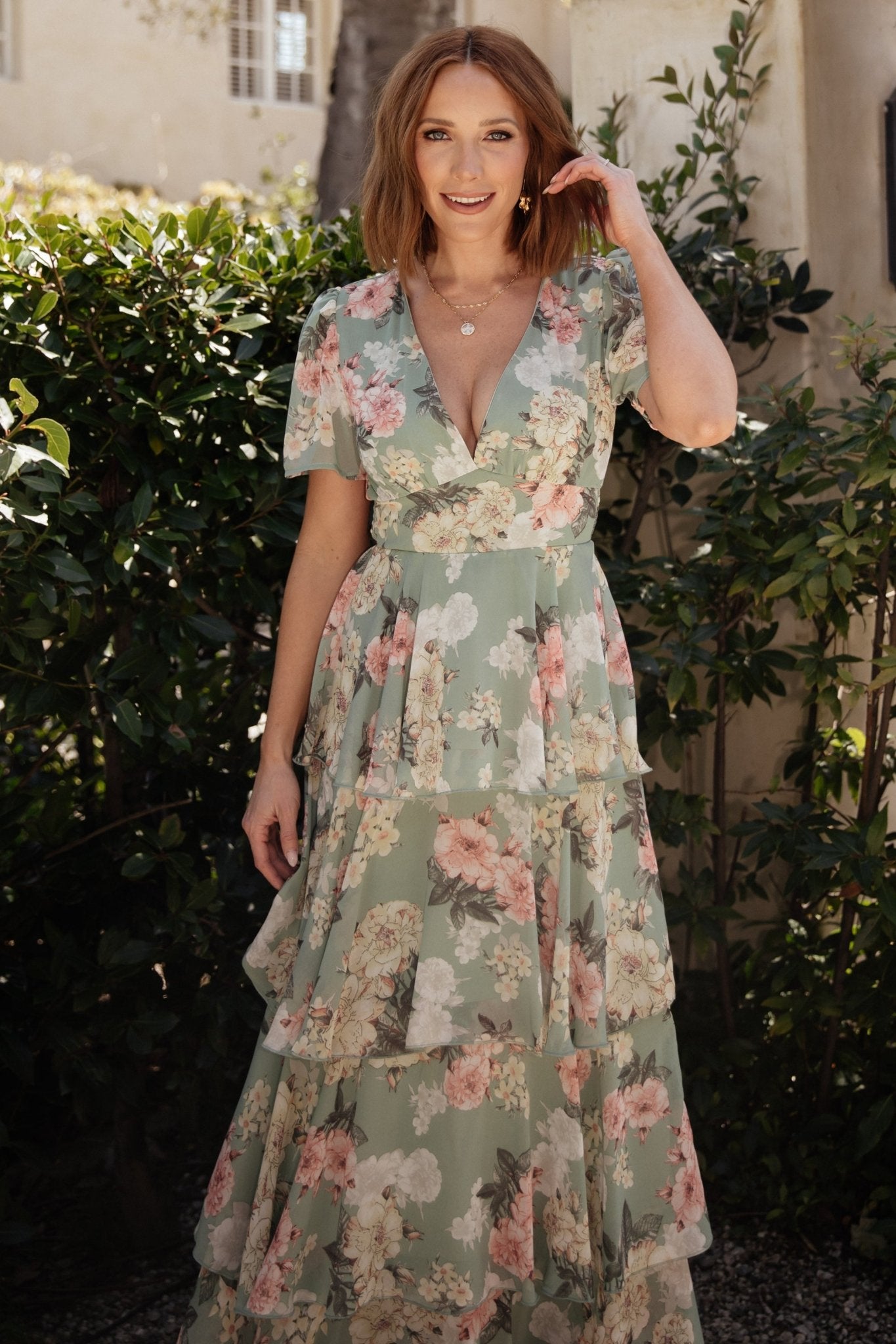 Montaigne Ruffle Maxi Dress | Rose Floral | Baltic Born