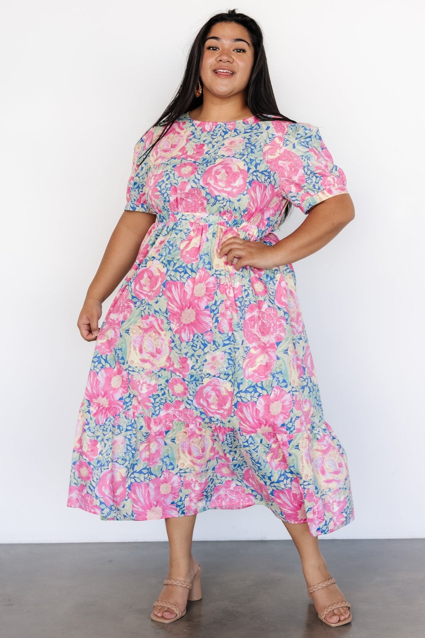 Myers Dress | Blue + Pink Floral – Baltic Born