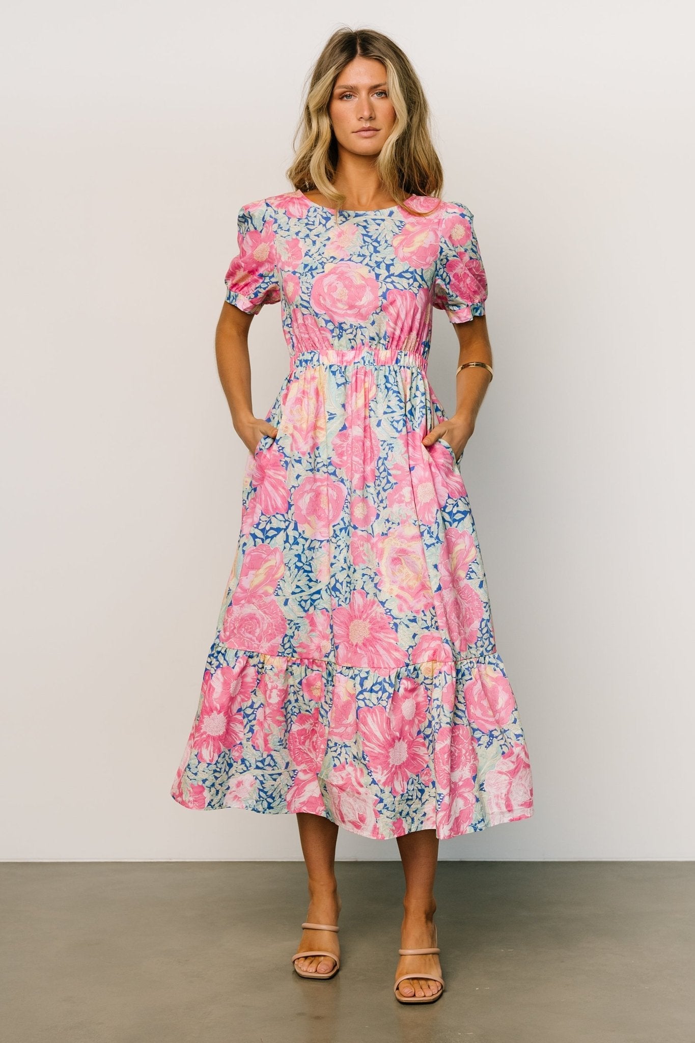 Myers Dress | Blue + Pink Floral – Baltic Born
