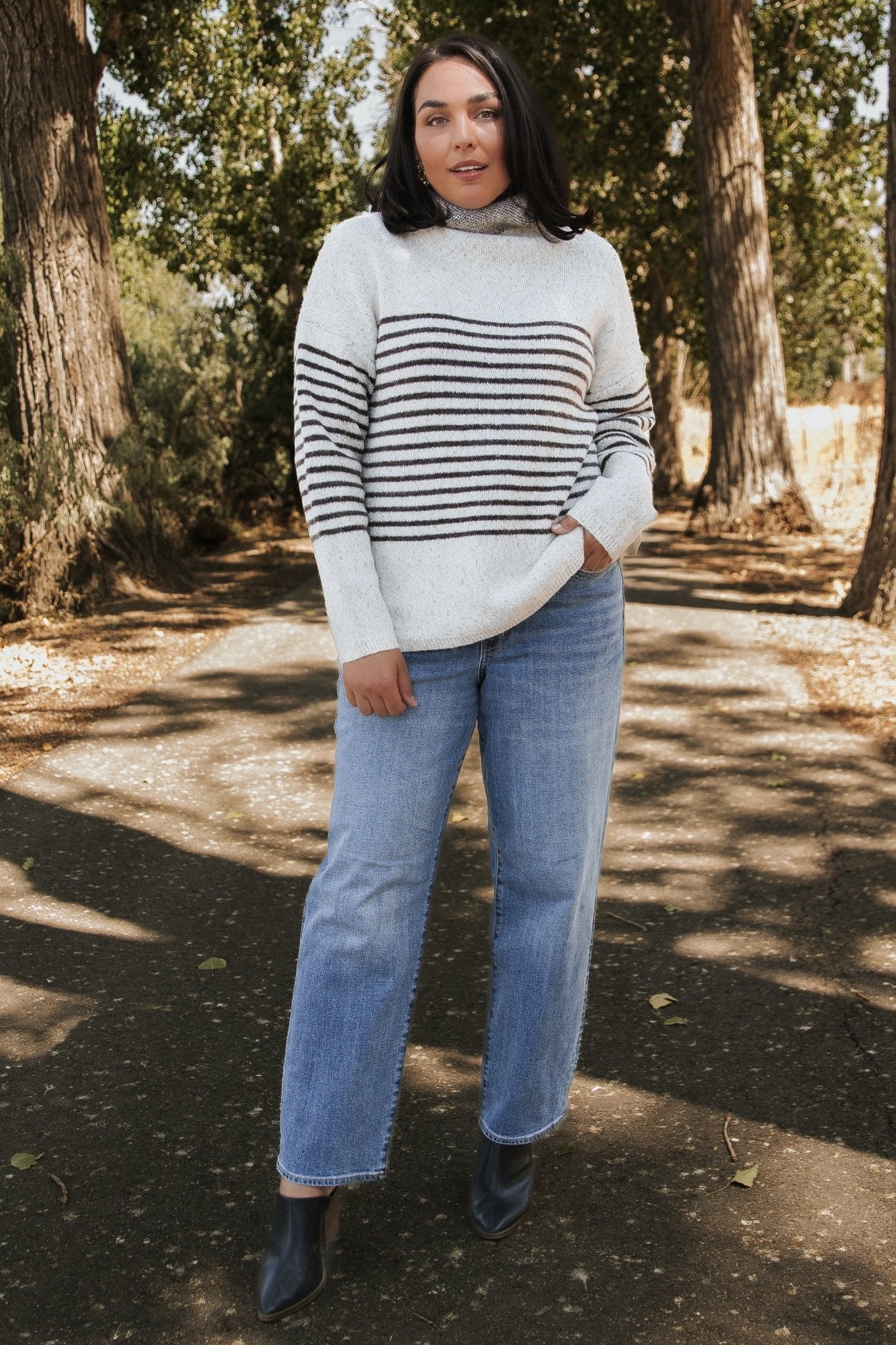 Pennington Turtleneck Sweater | Cream Multi Stripe | Baltic Born