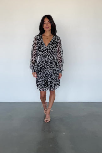 Anne Short Dress | Black Print – Baltic Born