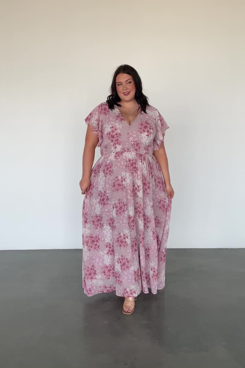 Lynlee Metallic Maxi Dress — Pink Multi Floral | Baltic Born