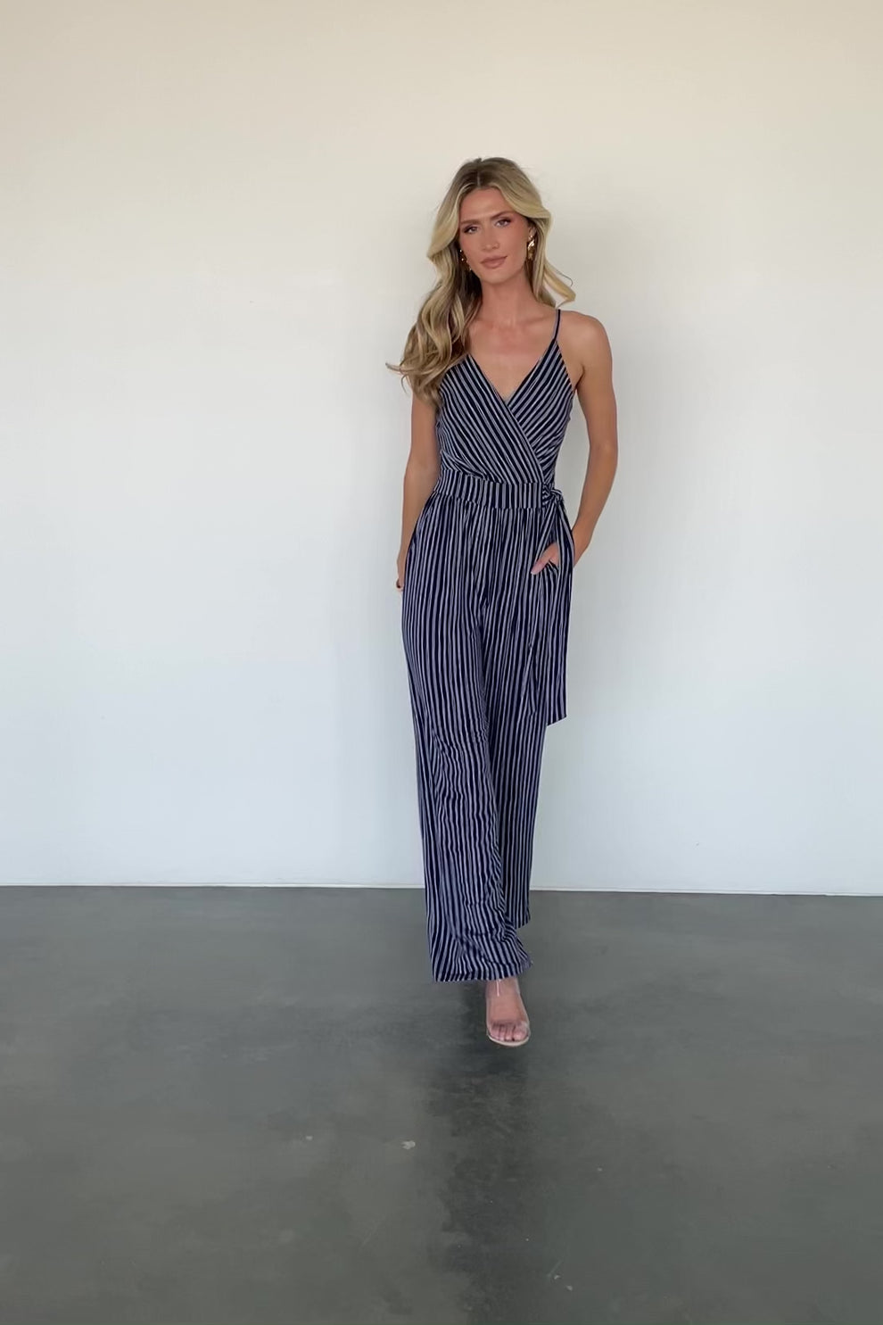 Zuri Tank Jumpsuit | Navy Stripe – Baltic Born