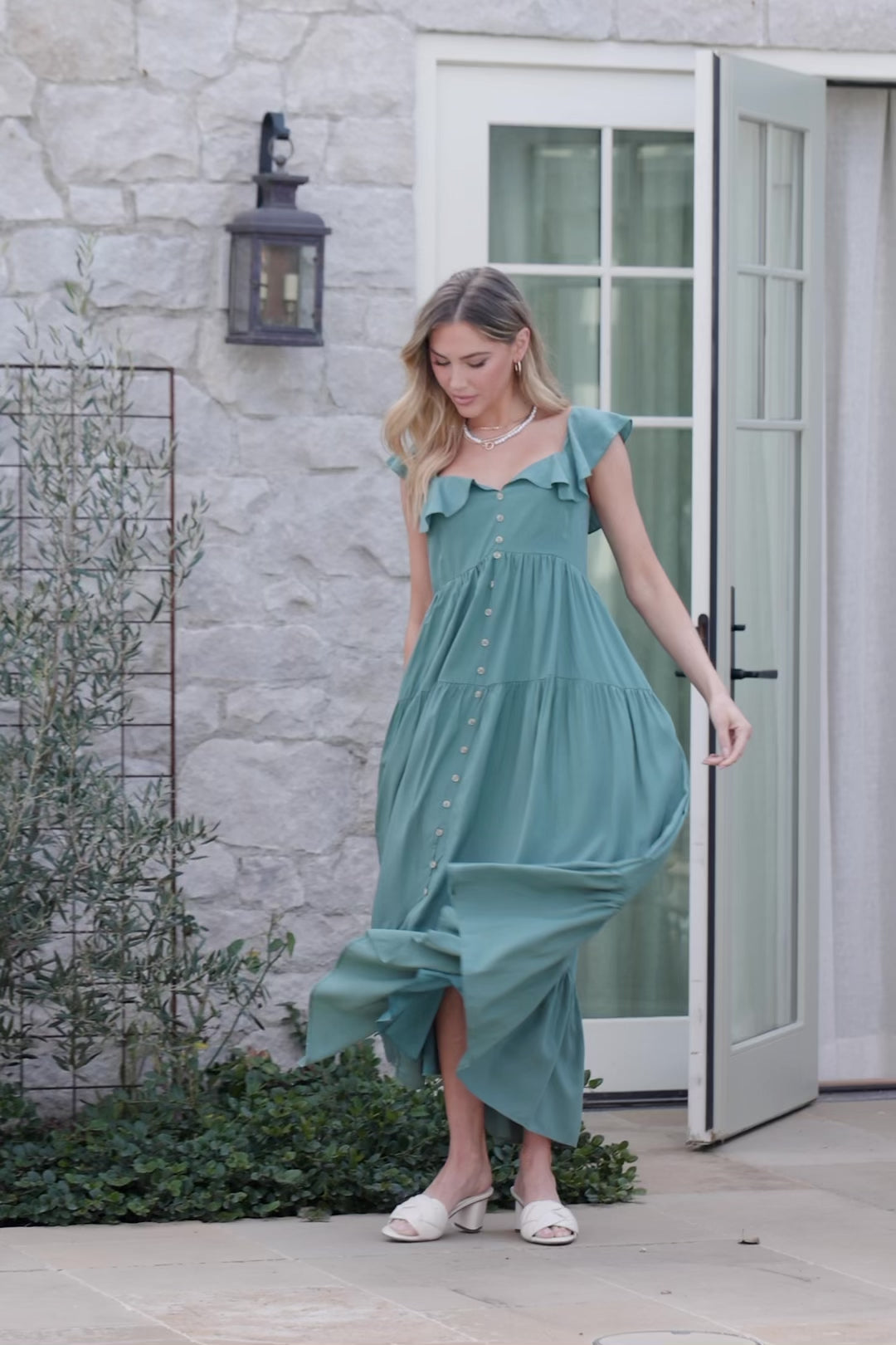 Ellie Ruffle Top Dress | Deep Teal – Baltic Born