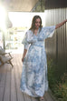 Dara Maxi Dress | Ivory + Blue Print – Baltic Born