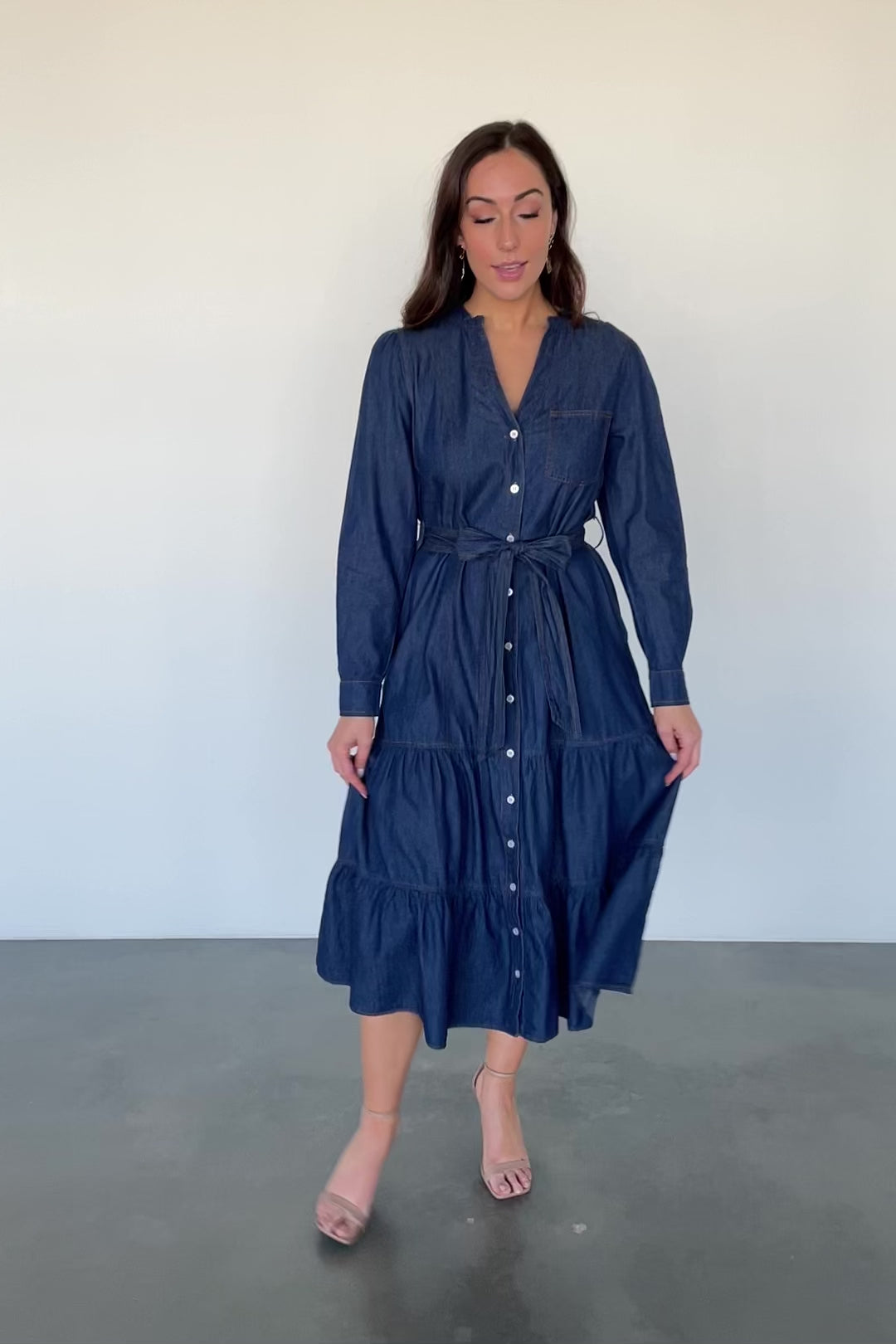 Misty Midi Dress | Denim Blue – Baltic Born